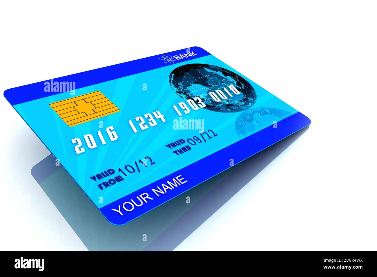 3d rendering of multi use ATM CARD in white background Stock Photo - Alamy
