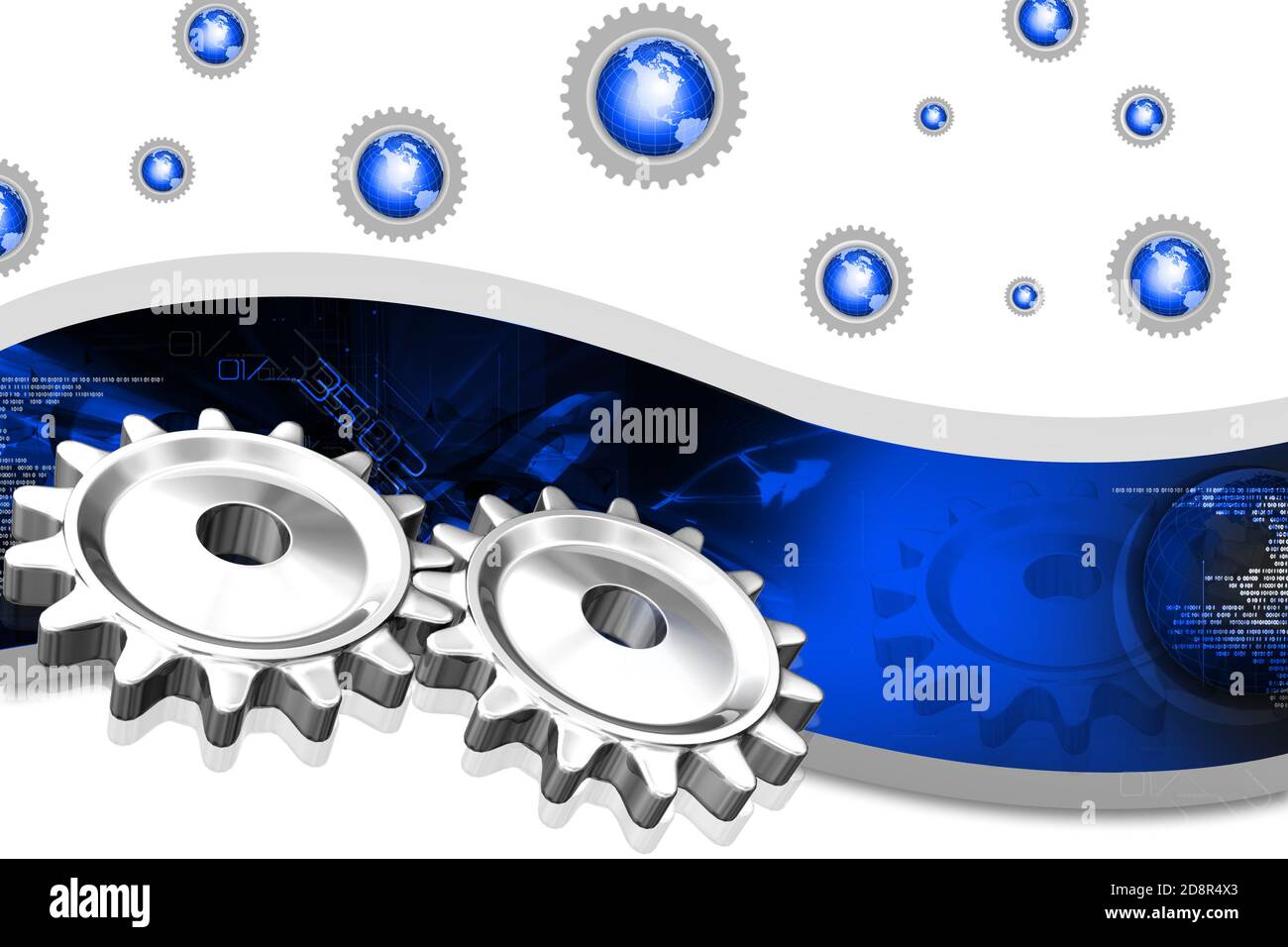 3d multi use gear in color background Stock Photo - Alamy
