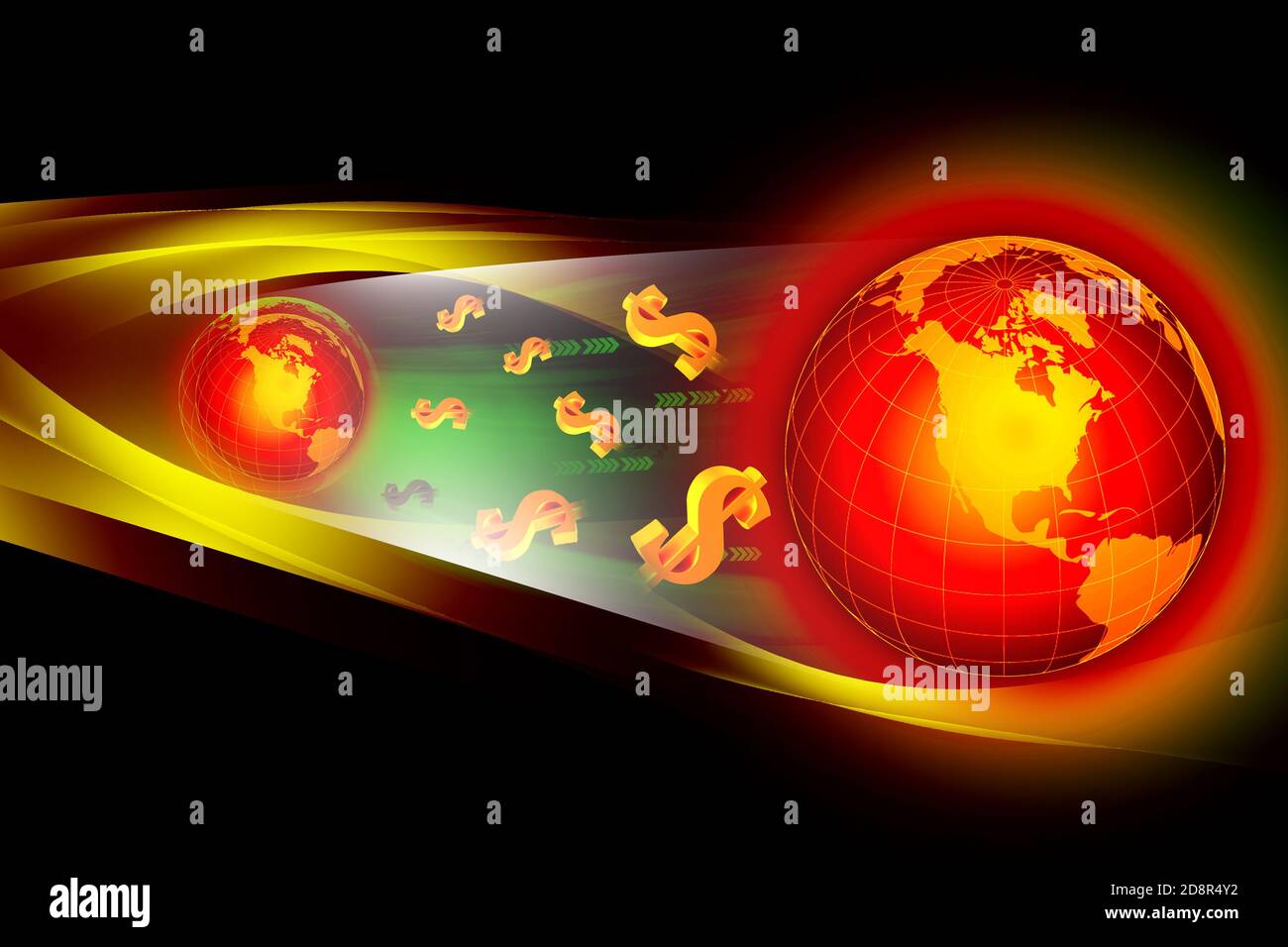 3d illustration of earth in color background Stock Photo - Alamy