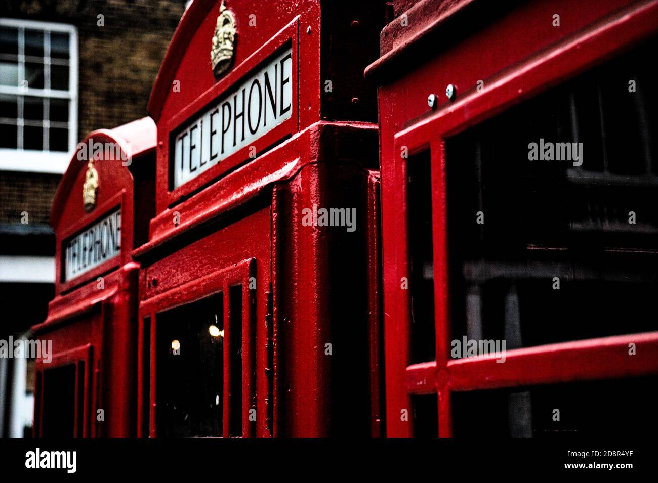 Iconic Red Telephone boxes in Uxbridge - London Stock Photo - Alamy
