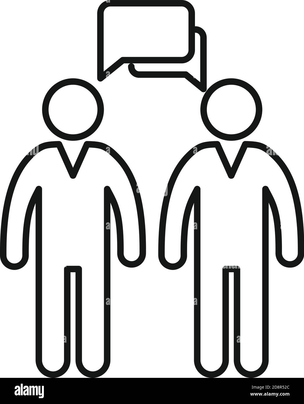 Business training conversation icon, outline style Stock Vector Image ...