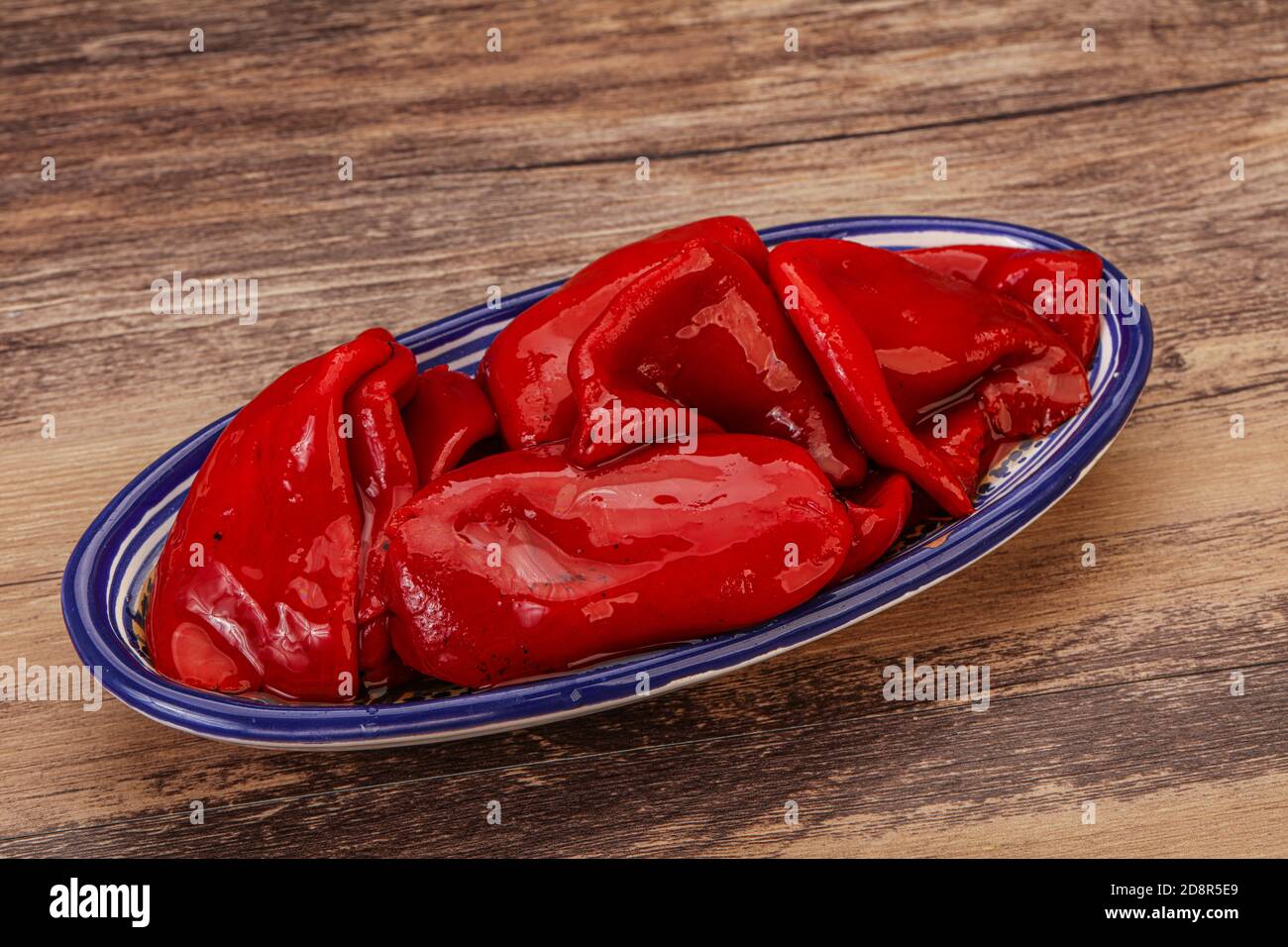 Grilled red pepper in the oil Stock Photo - Alamy