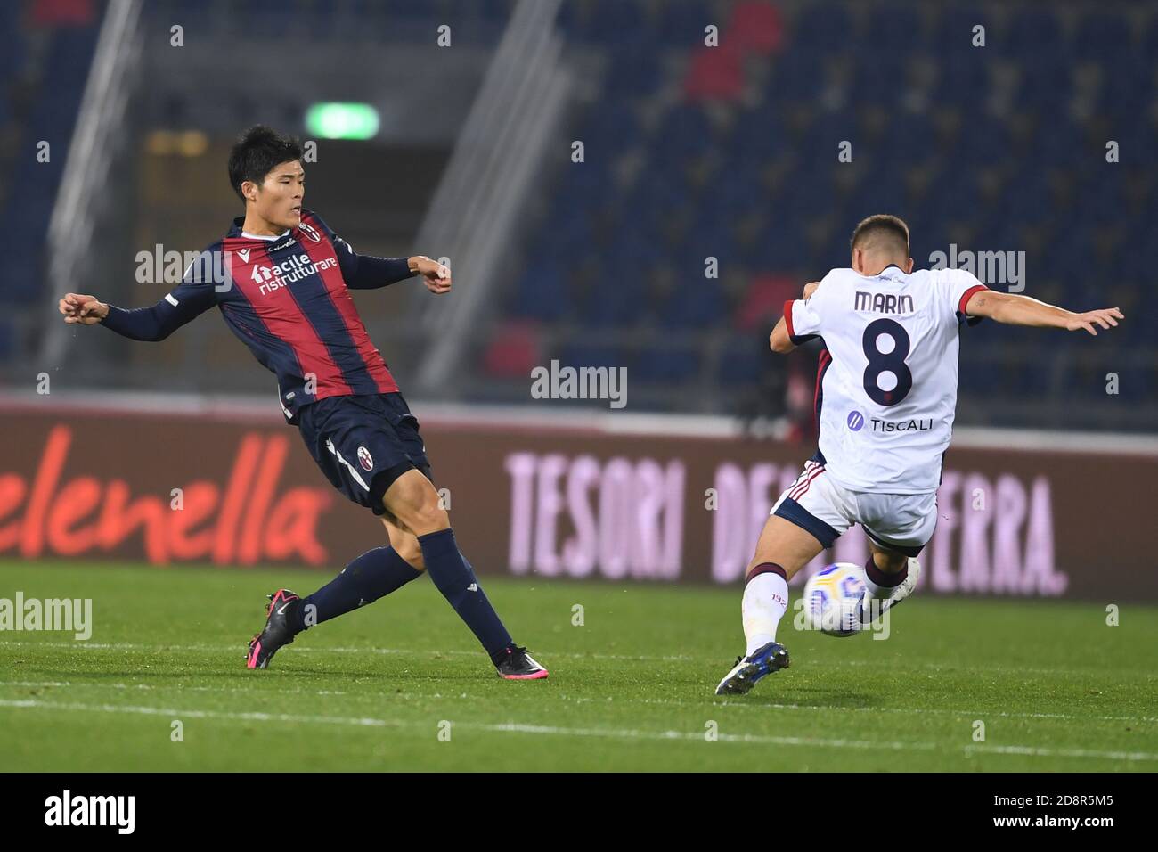 Takehiro Tomiyasu Bologna Razvan Gabriel Marin Cagliari During The