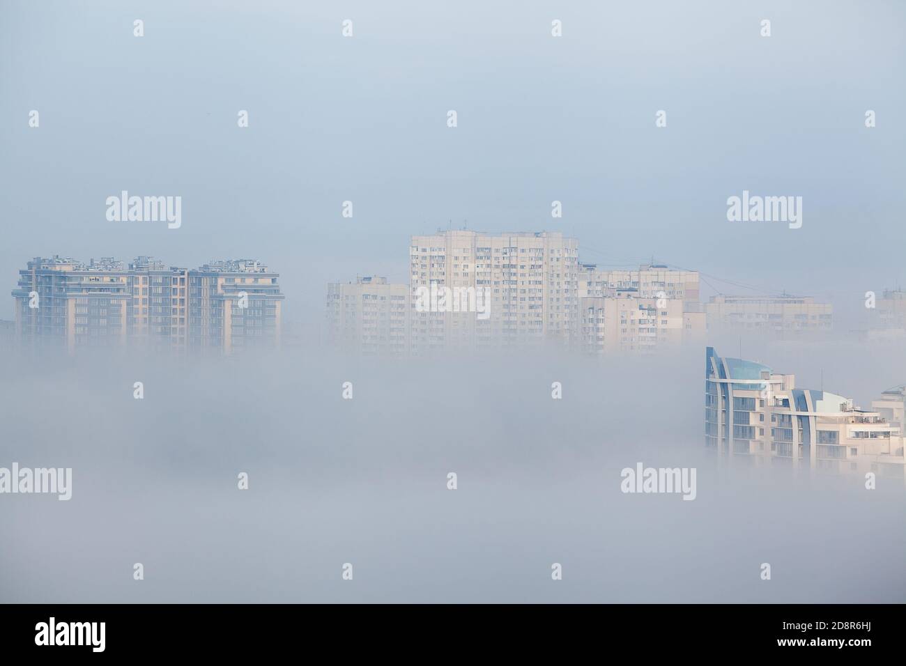 Buildings in smoggy city hi-res stock photography and images - Alamy