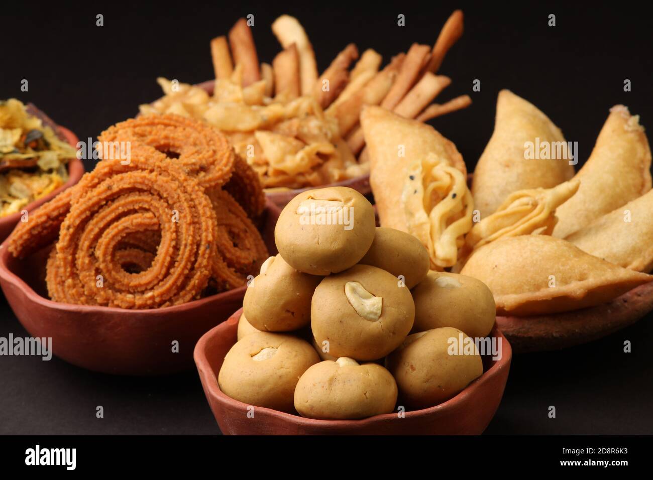 Home made tasty Diwali food, snacks, sweets Stock Photo - Alamy