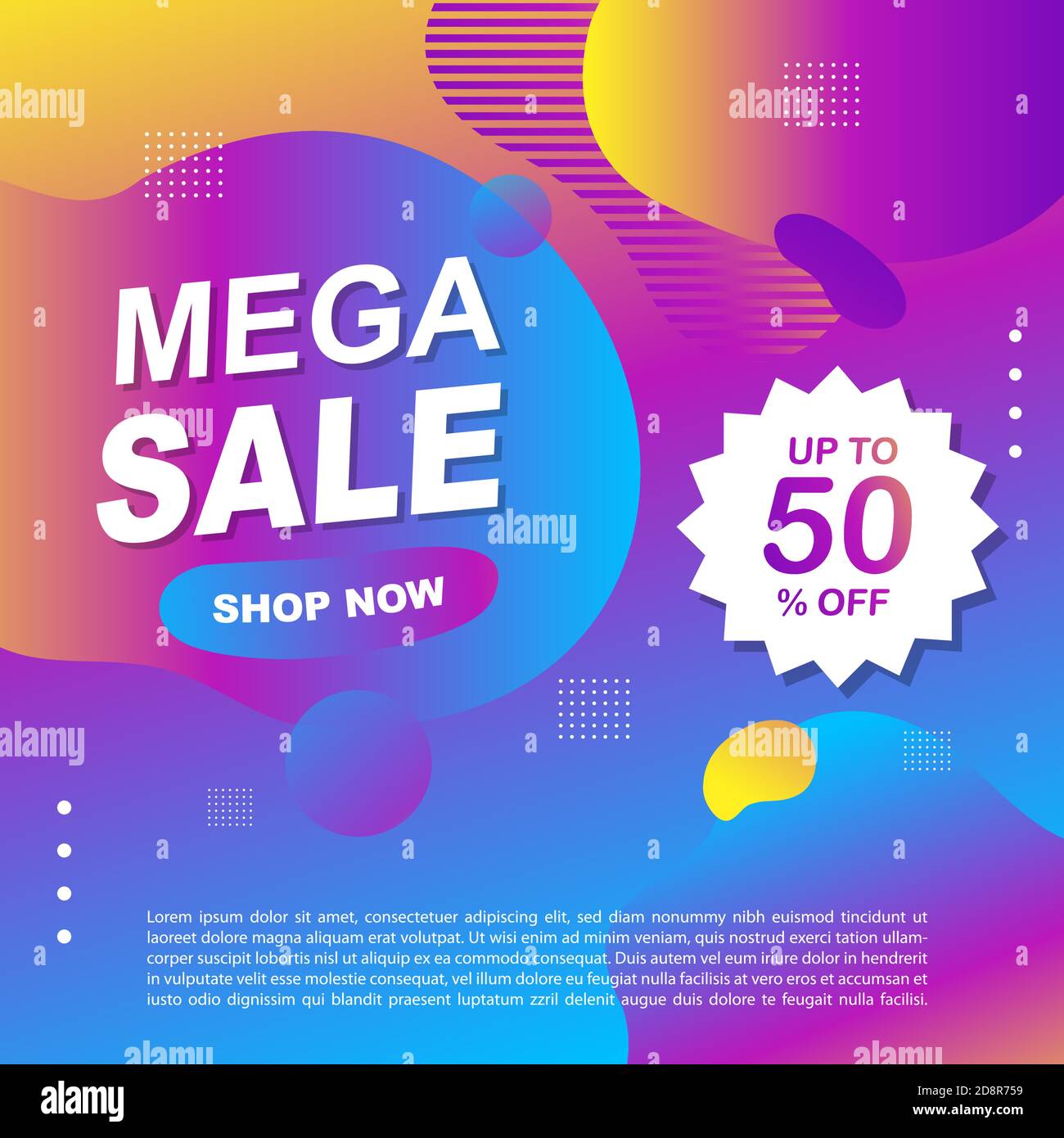 Mega Sale Promotion Banner template Design Super sale special offer ...