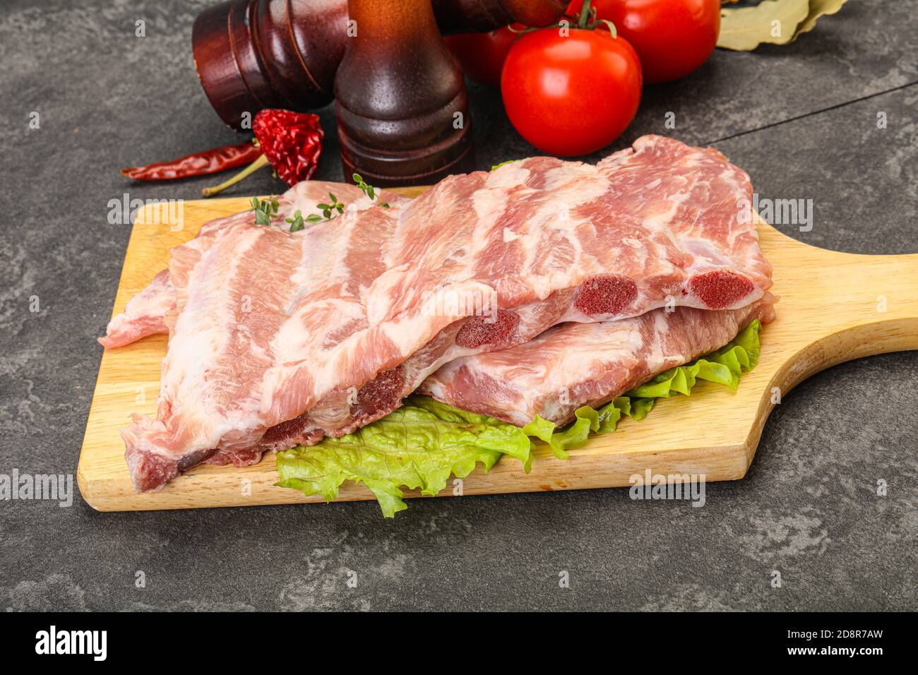 Raw pork ribs meat for cooking Stock Photo - Alamy