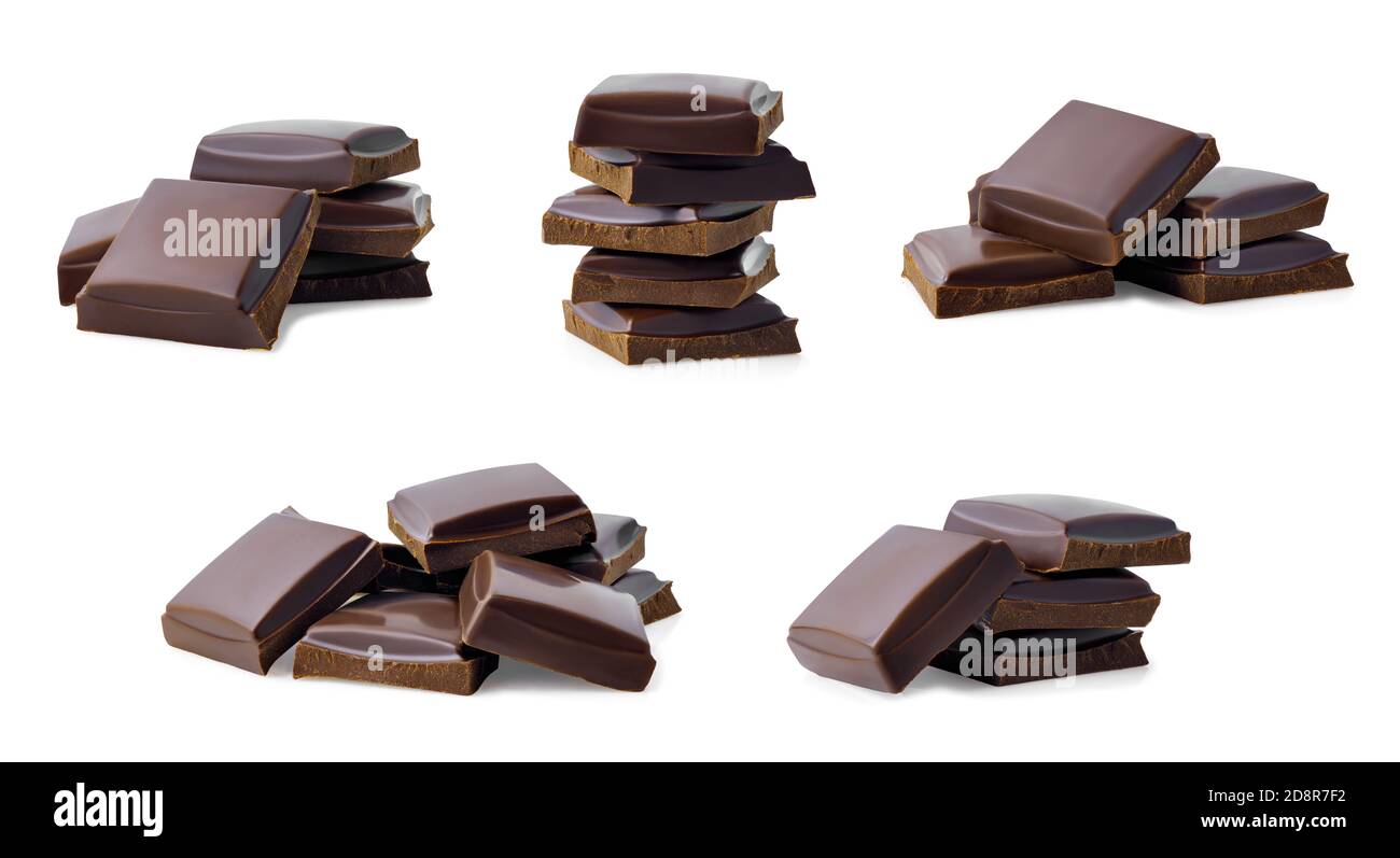collection of chocolate pieces Stock Photo - Alamy