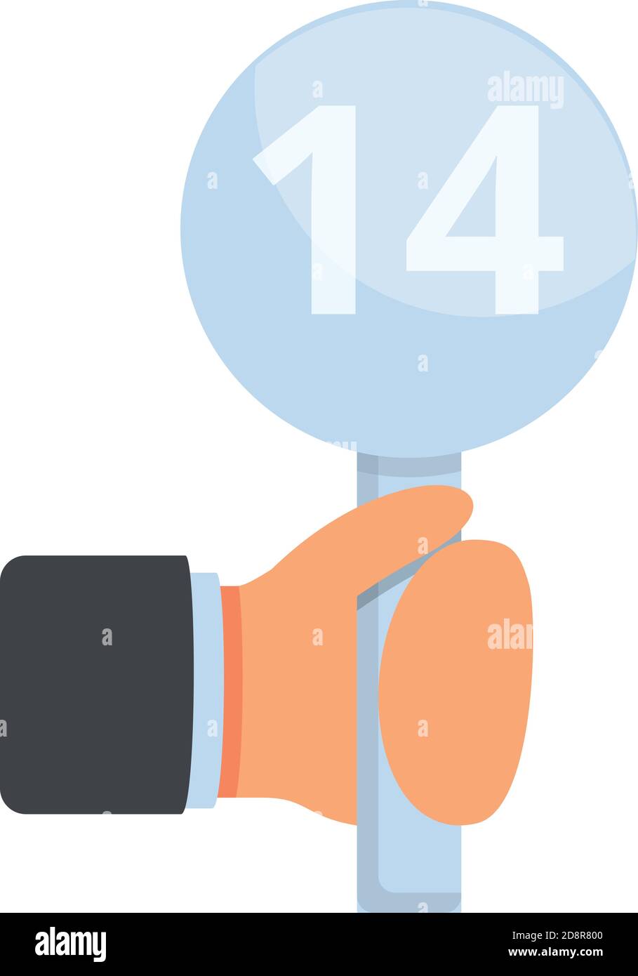 Auction hand number icon. Cartoon of auction hand number vector icon ...