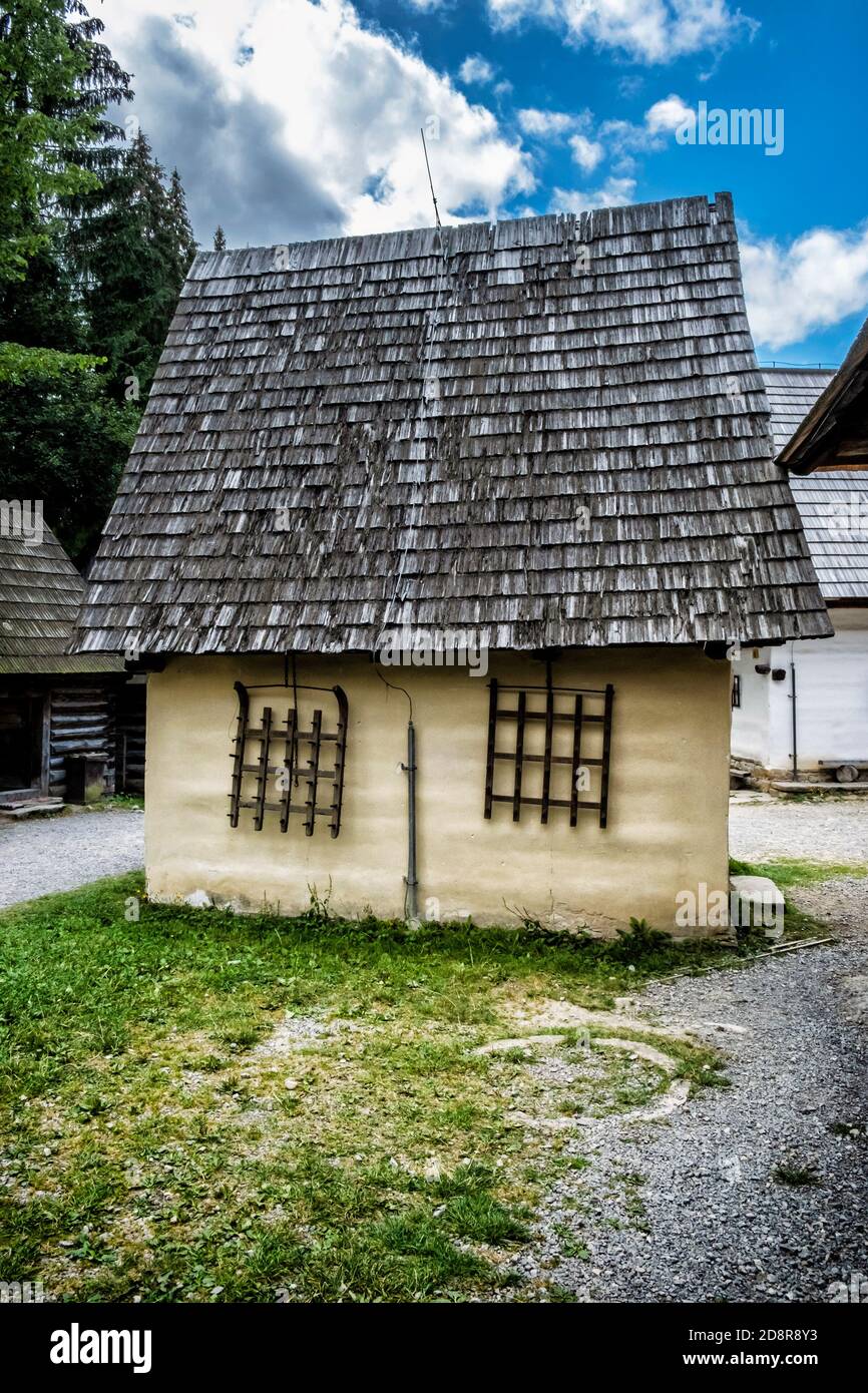 Open-air museum of the Orava village, Zuberec, Slovak republic ...