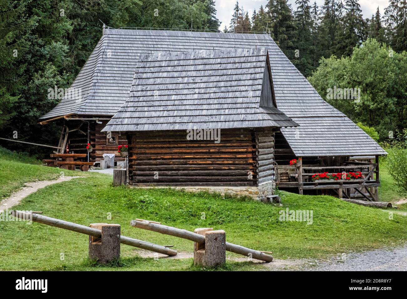 Open-air museum of the Orava village, Zuberec, Slovak republic ...