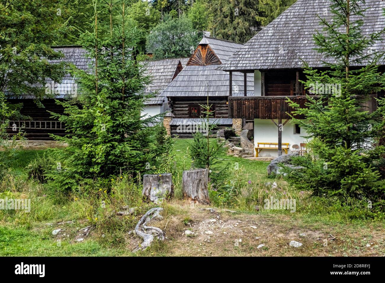 Open-air museum of the Orava village, Zuberec, Slovak republic ...