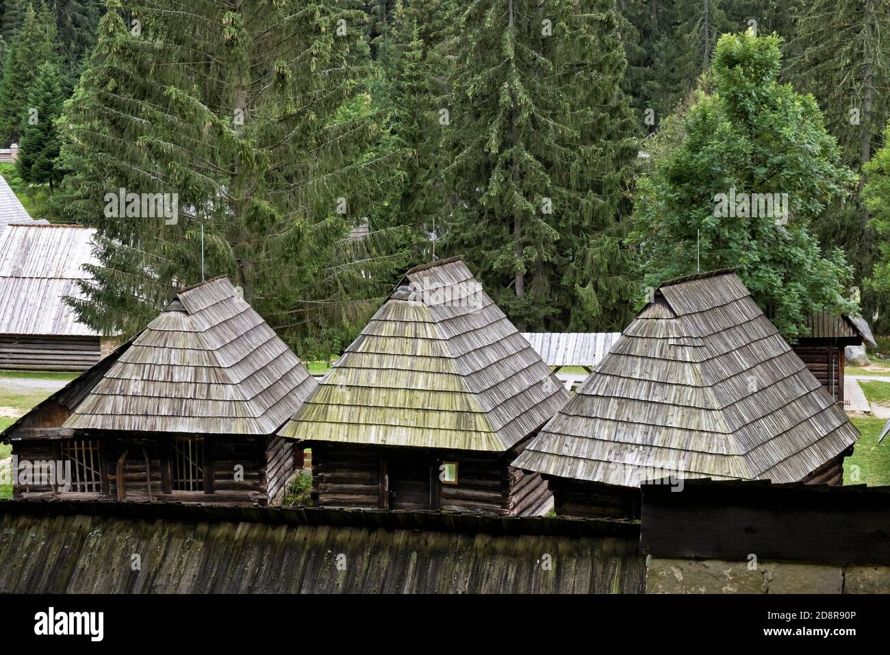 Open-air museum of the Orava village, Zuberec, Slovak republic ...