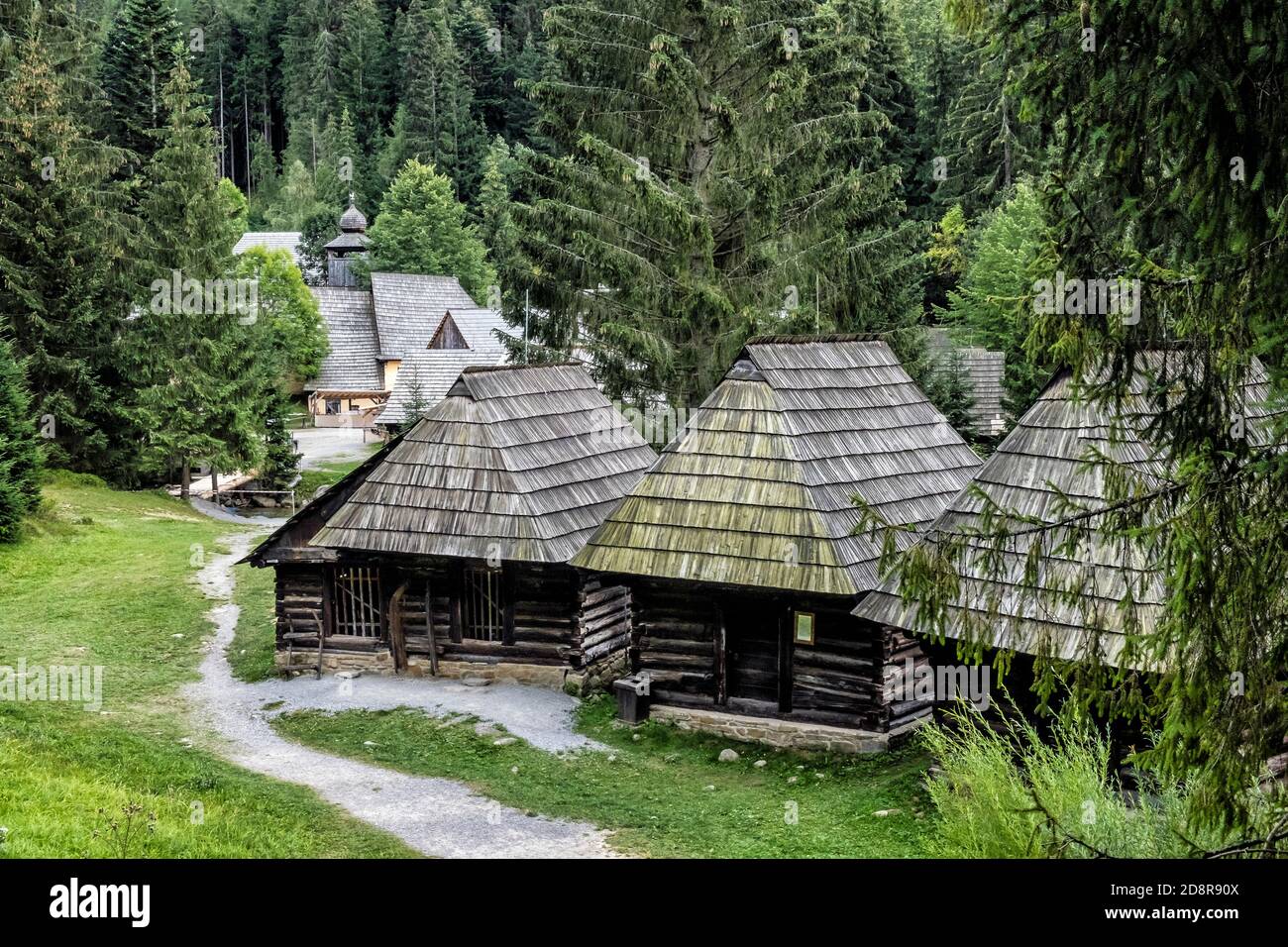 Open-air museum of the Orava village, Zuberec, Slovak republic ...