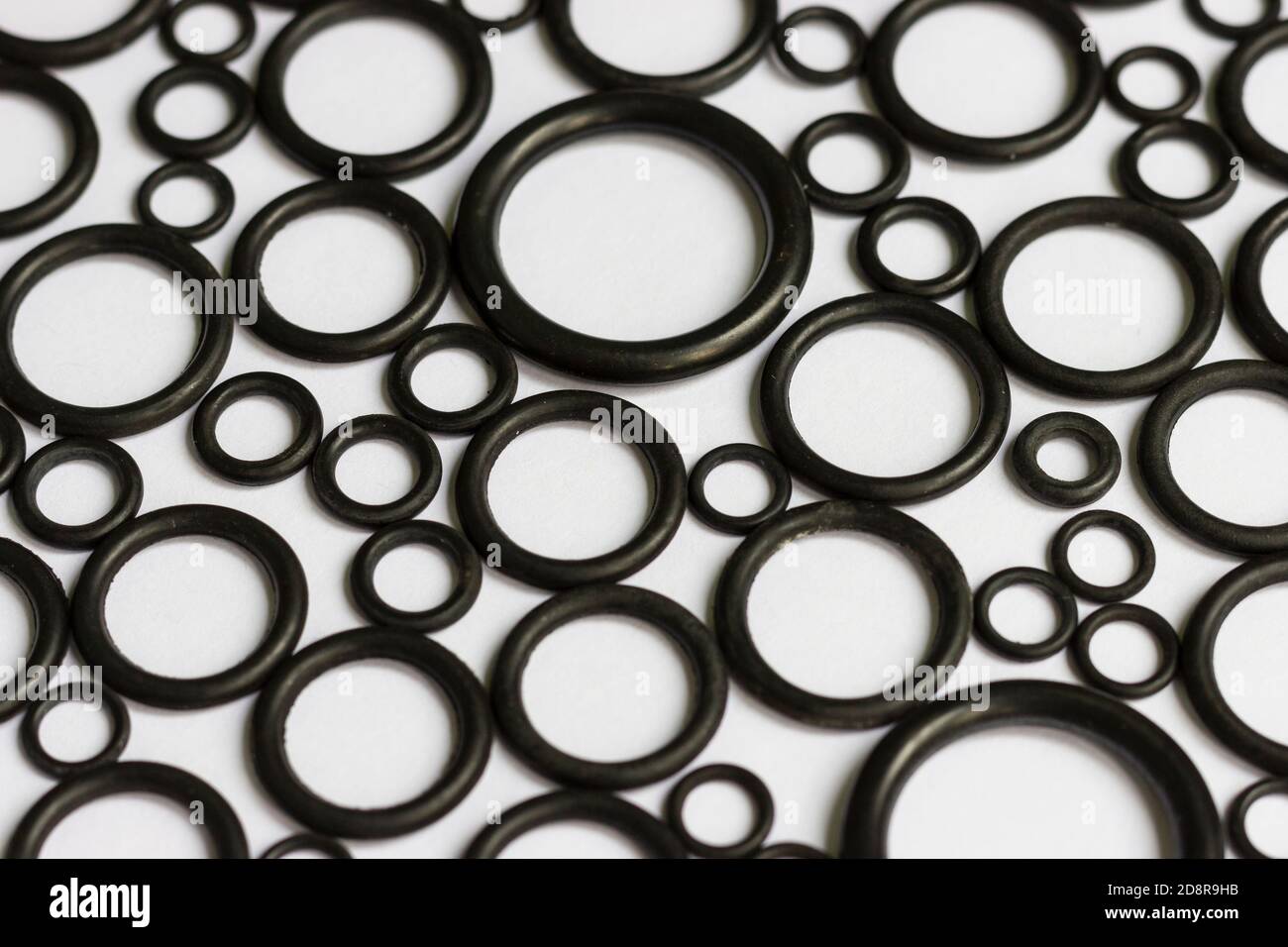 A set of rubber O-rings used for sealing in hydraulic and pneumatic ...