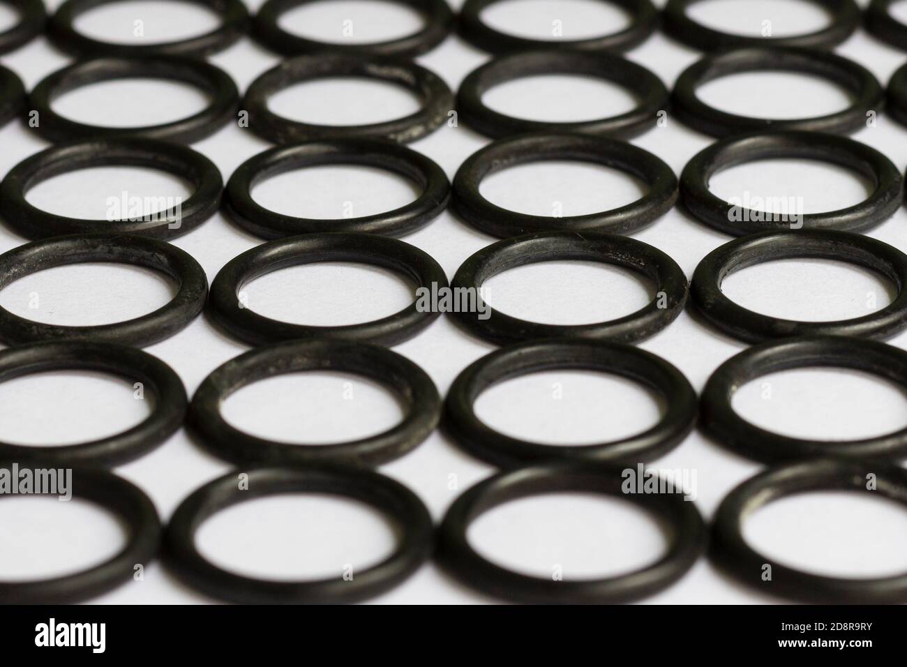 A set of rubber O-rings used for sealing in hydraulic and pneumatic ...