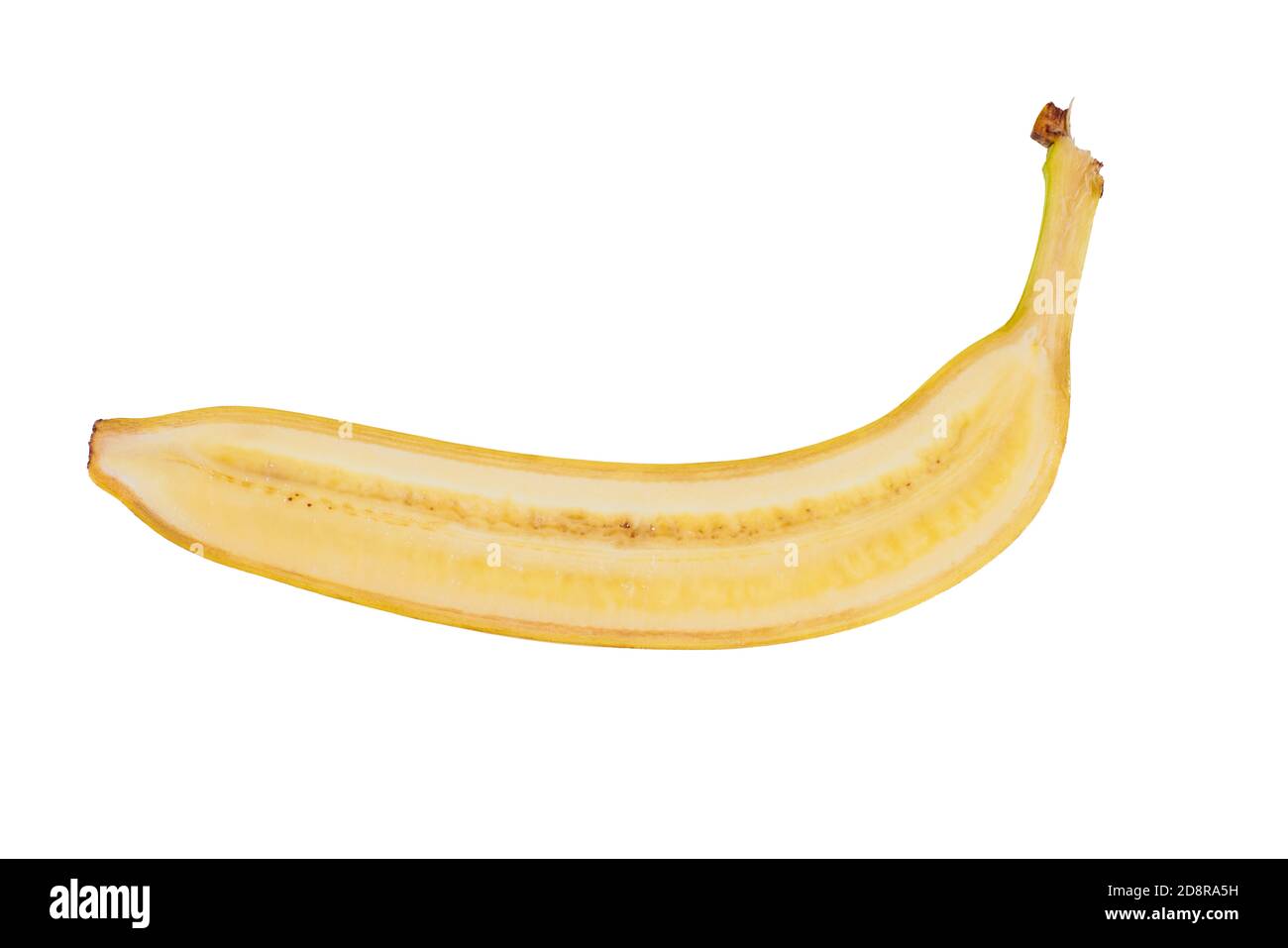 half banana on a white isolated background with clipping path Stock ...