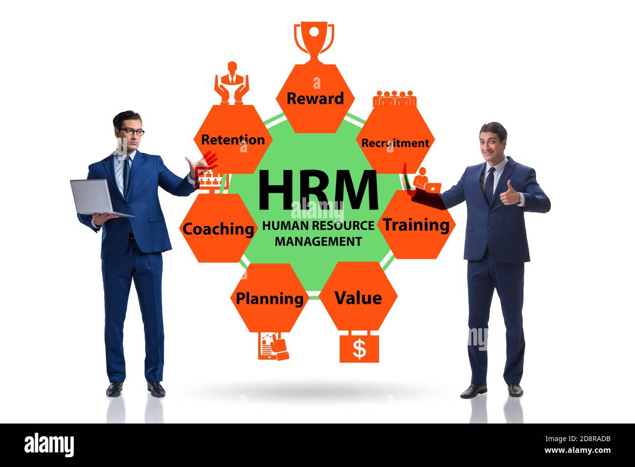 HRM - Human resource management concept with the businessman Stock ...