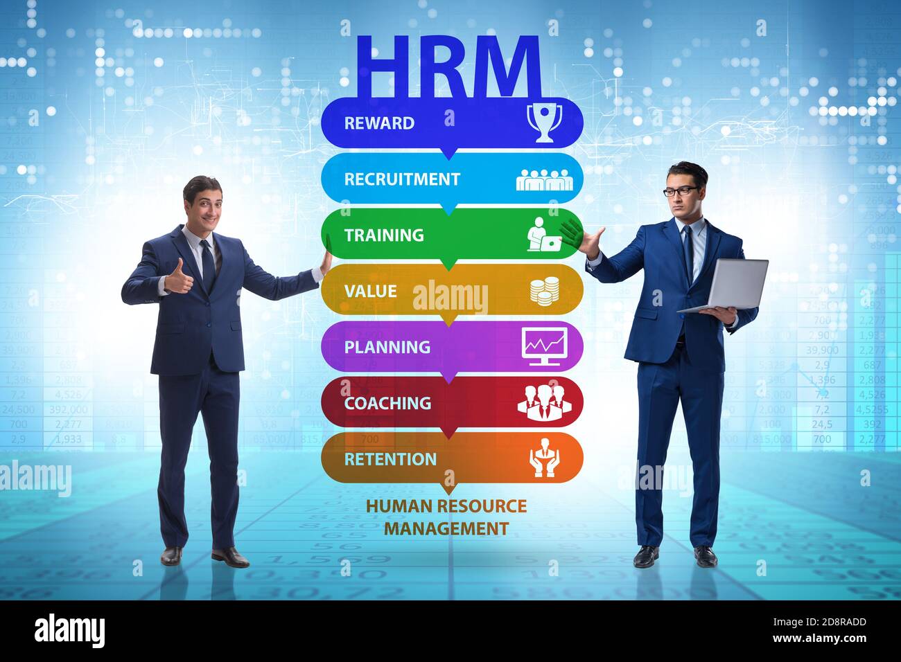 HRM - Human resource management concept with the businessman Stock Photo - Alamy