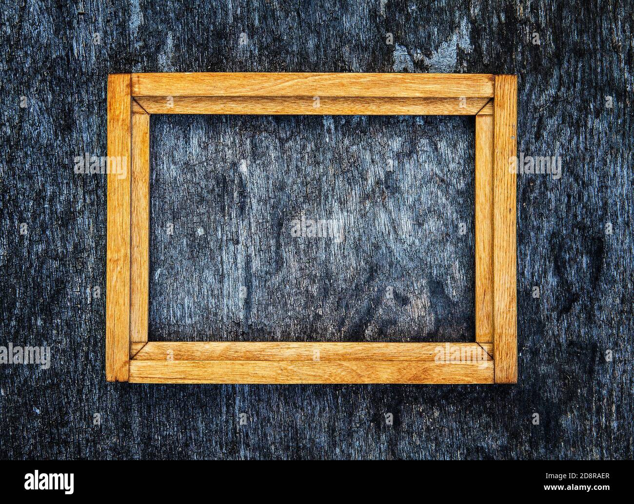 Old Wooden Frame on the Grunge Background closeup Stock Photo - Alamy