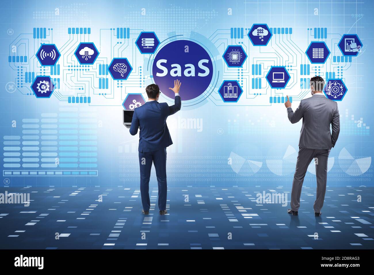 Software as a service - SaaS concept with the businessman Stock Photo - Alamy