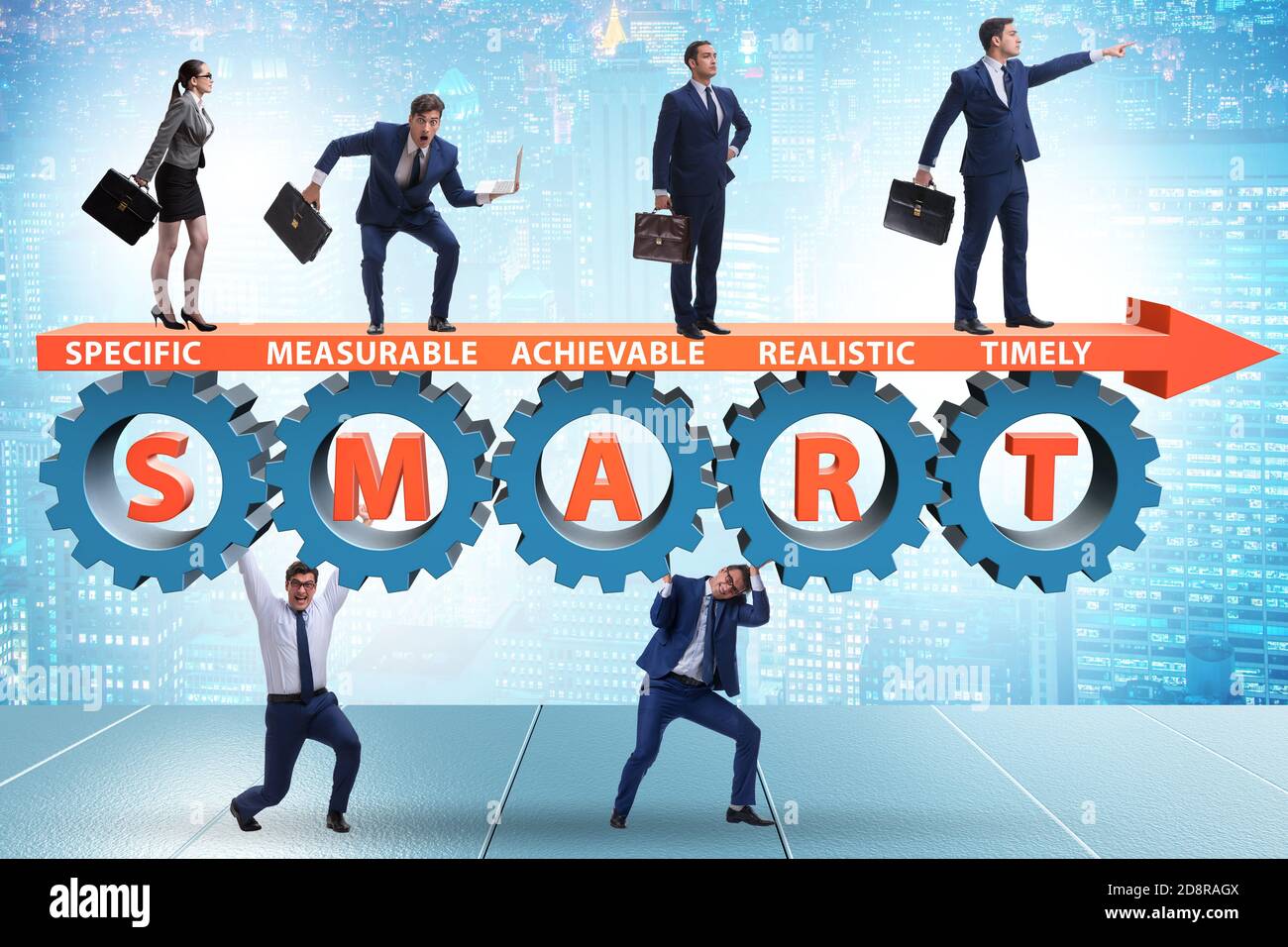 Concept of SMART objectives in the performance management Stock Photo ...