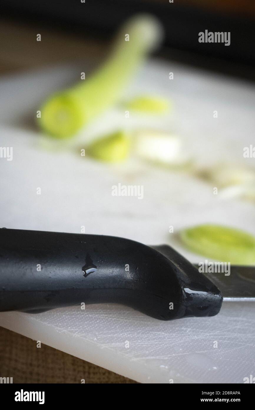 Vertical closeup shot of a black knife handle Stock Photo - Alamy