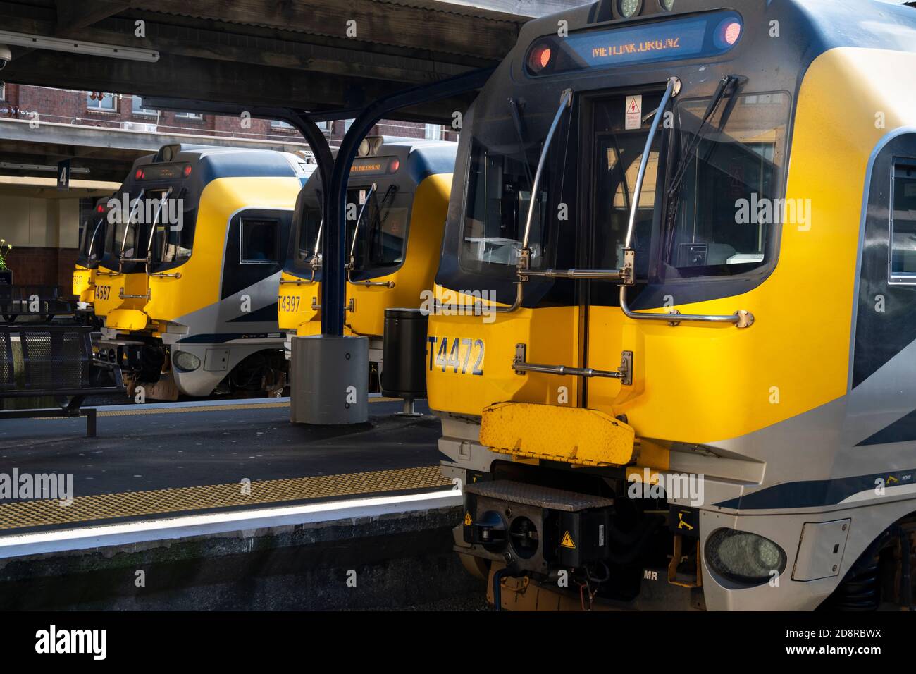 Electric multiple unit trains at Wellington railway station, North ...