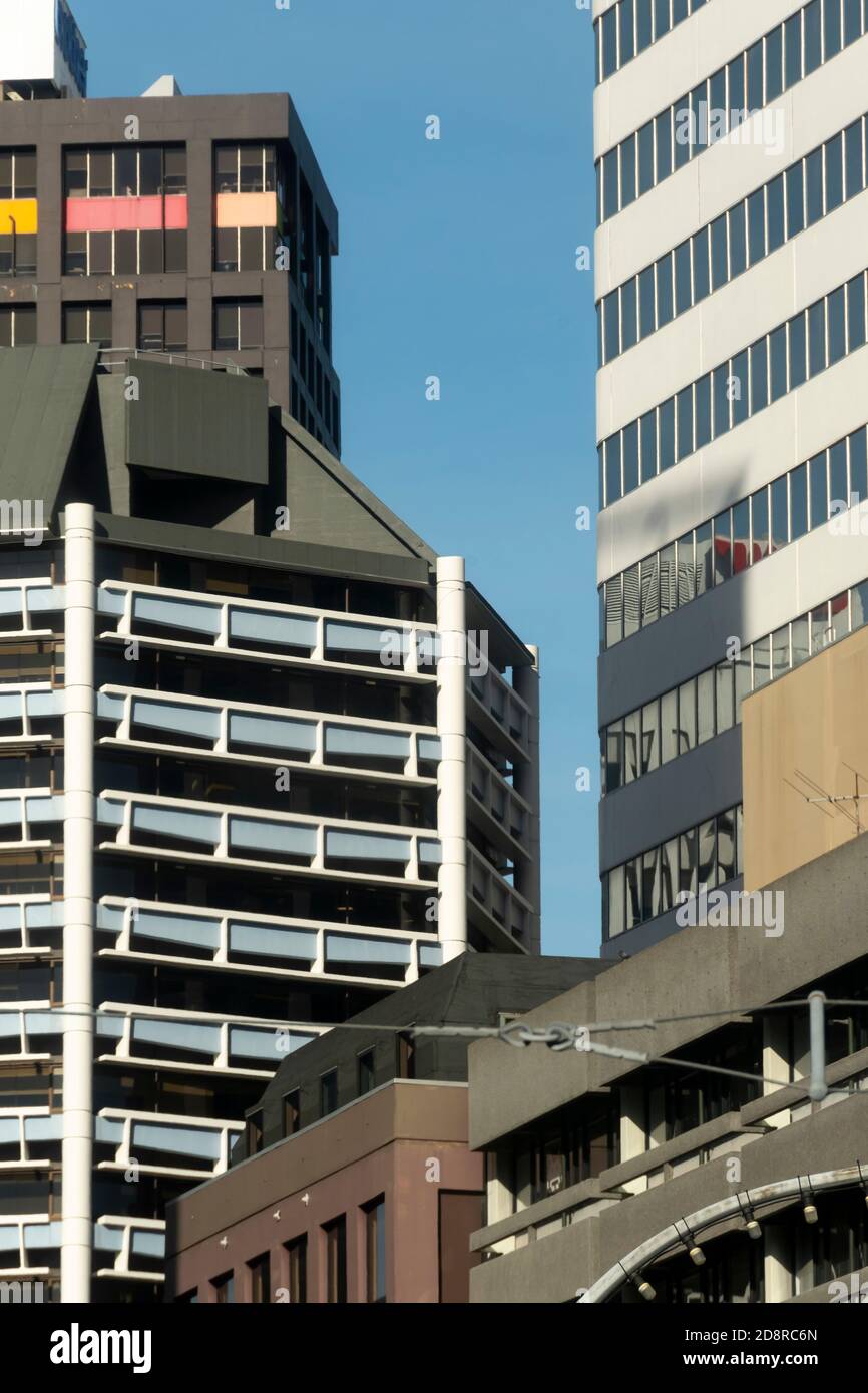 HIgh-rise buildings, Wellington, North Island, New Zealand Stock Photo ...