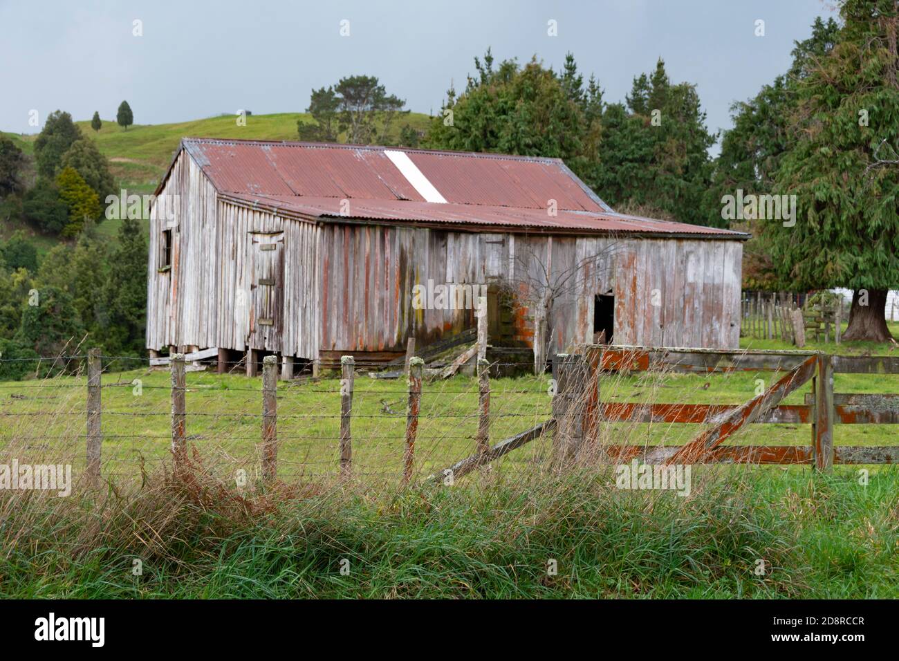 Old barn near Pohangina, Manawatu, North Island, New Zealand Stock ...