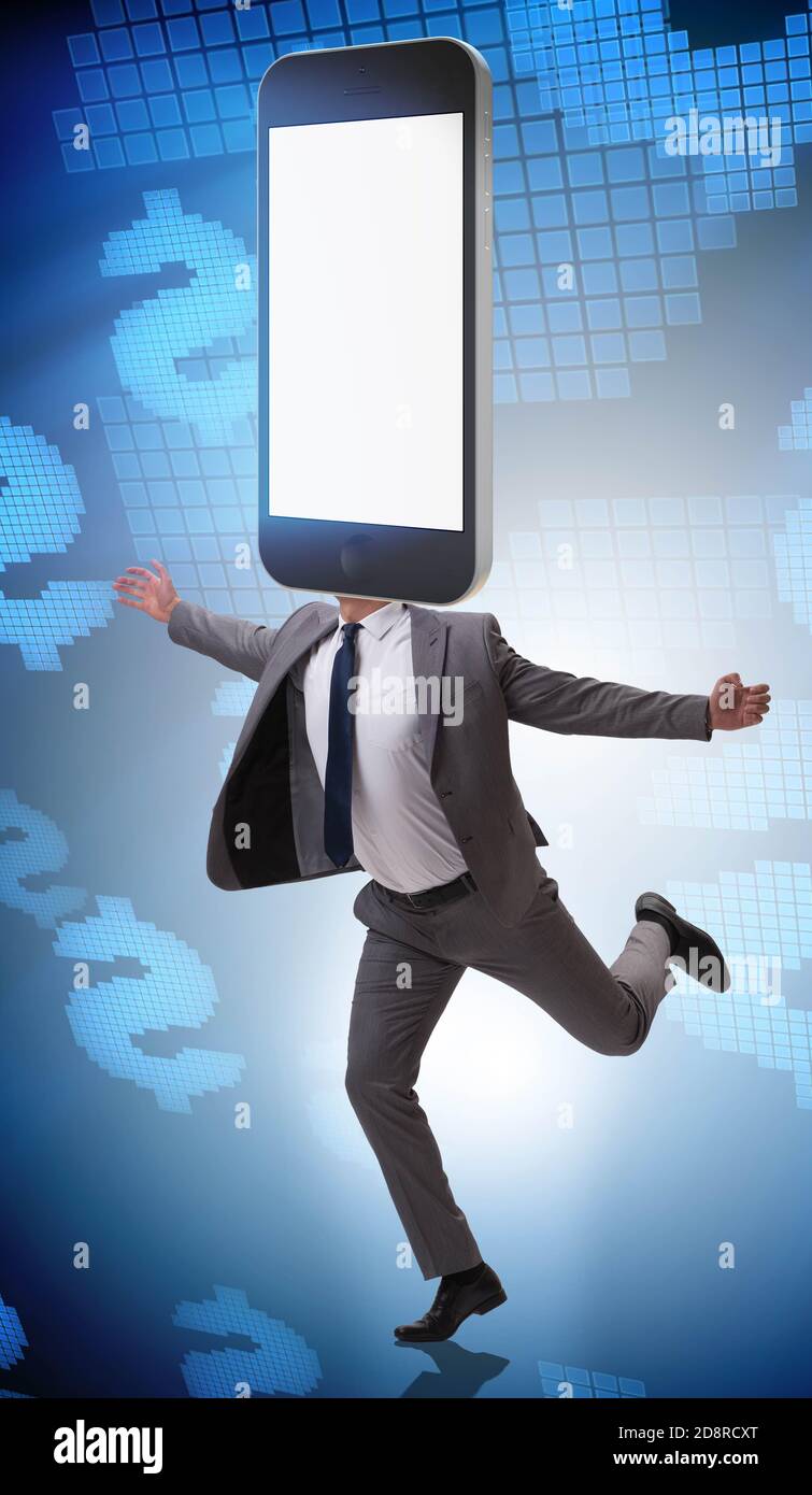 The mobile phone zombie under the influence of smartphone Stock Photo ...
