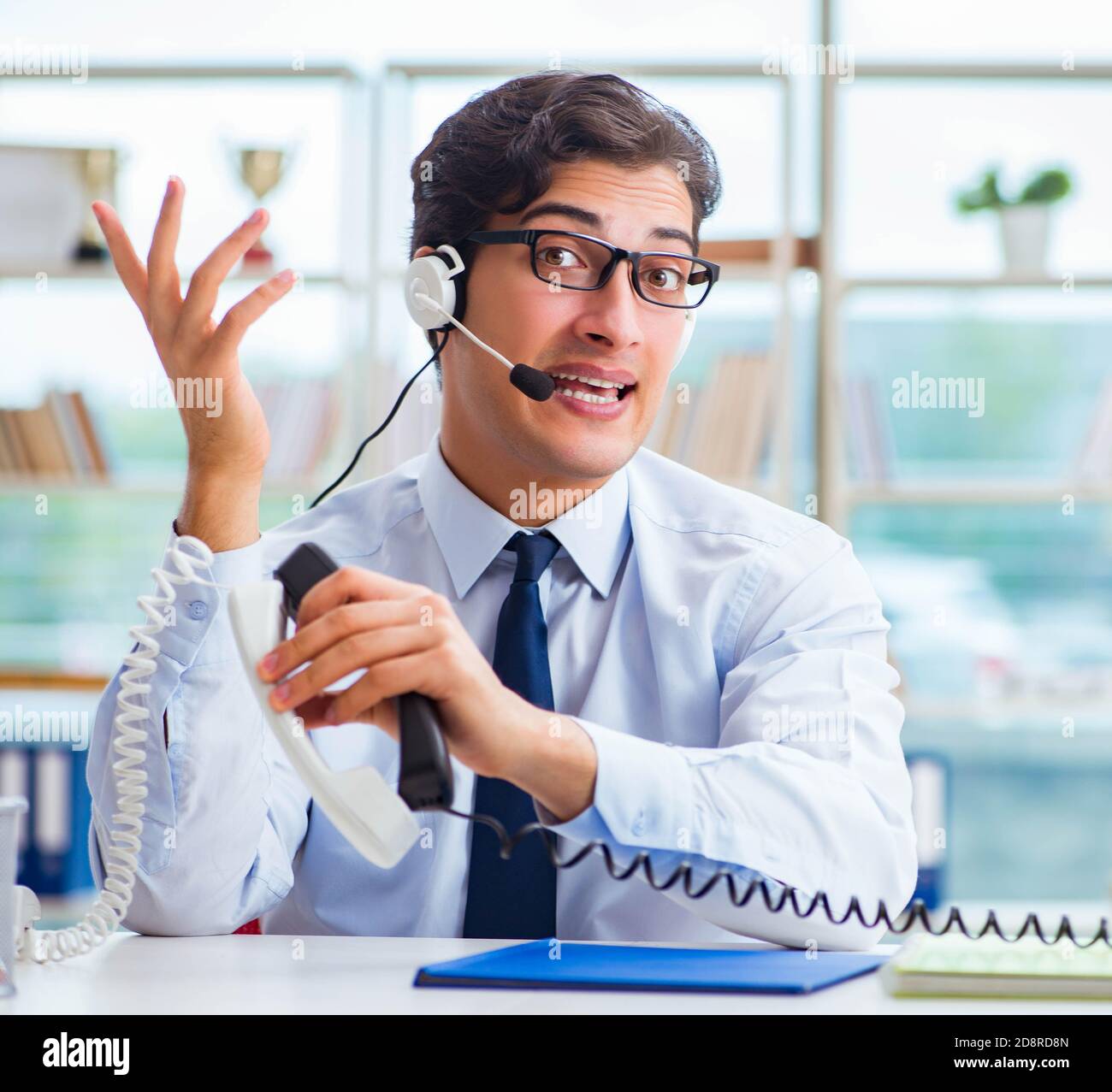 Telesales unhappy hi-res stock photography and images - Alamy