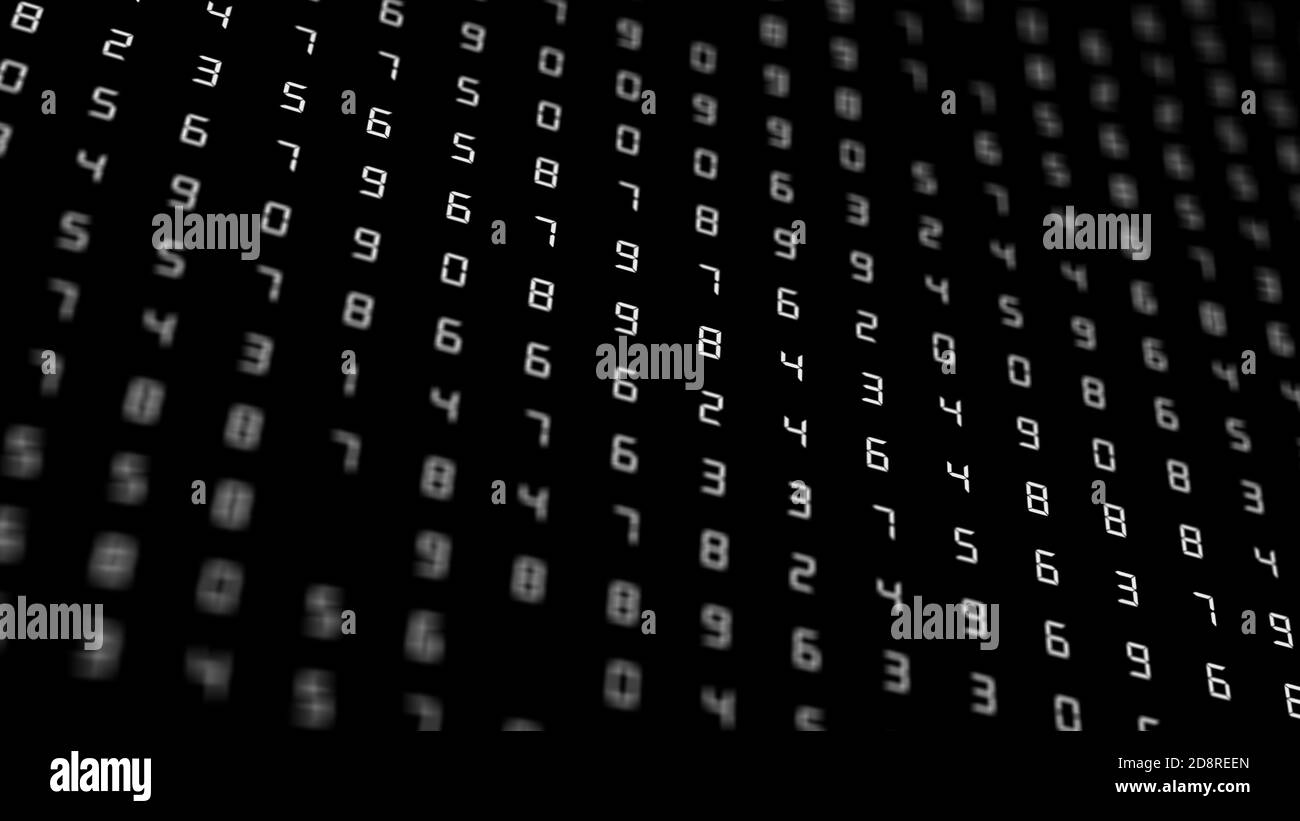 Abstract digital numbers background Stock Photo - Alamy
