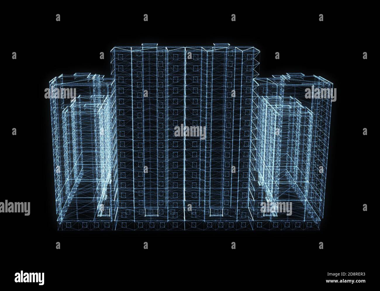 Hologram futuristic building Stock Photo - Alamy