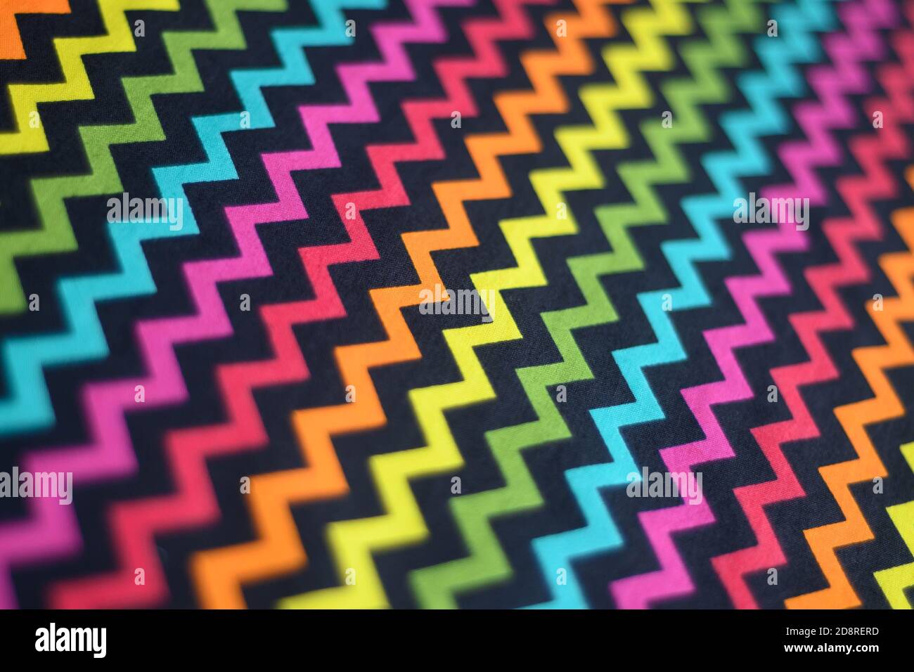 Rainbow colors in zigzag pattern close-up Stock Photo - Alamy