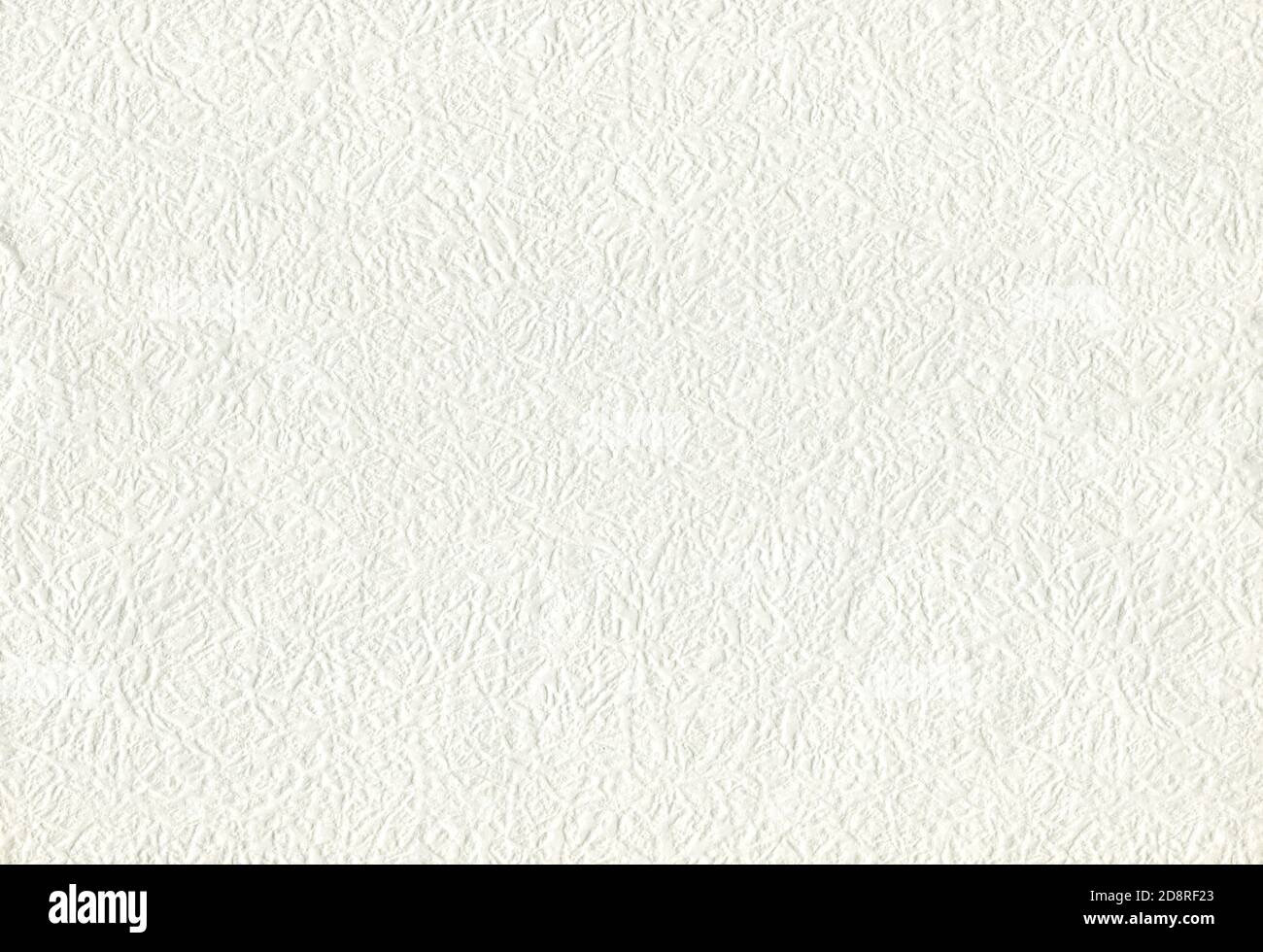 horizontal front view of flat white paper texture with embossed ...