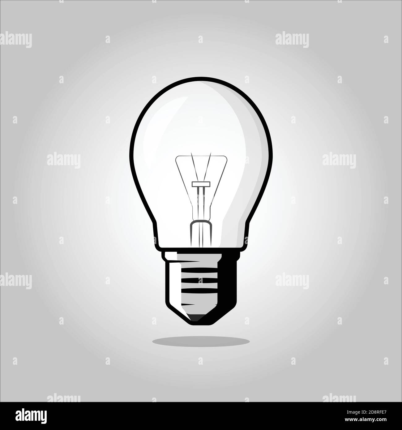 Glowing light bulb design isolated. Vector illustration. Light bulb ...