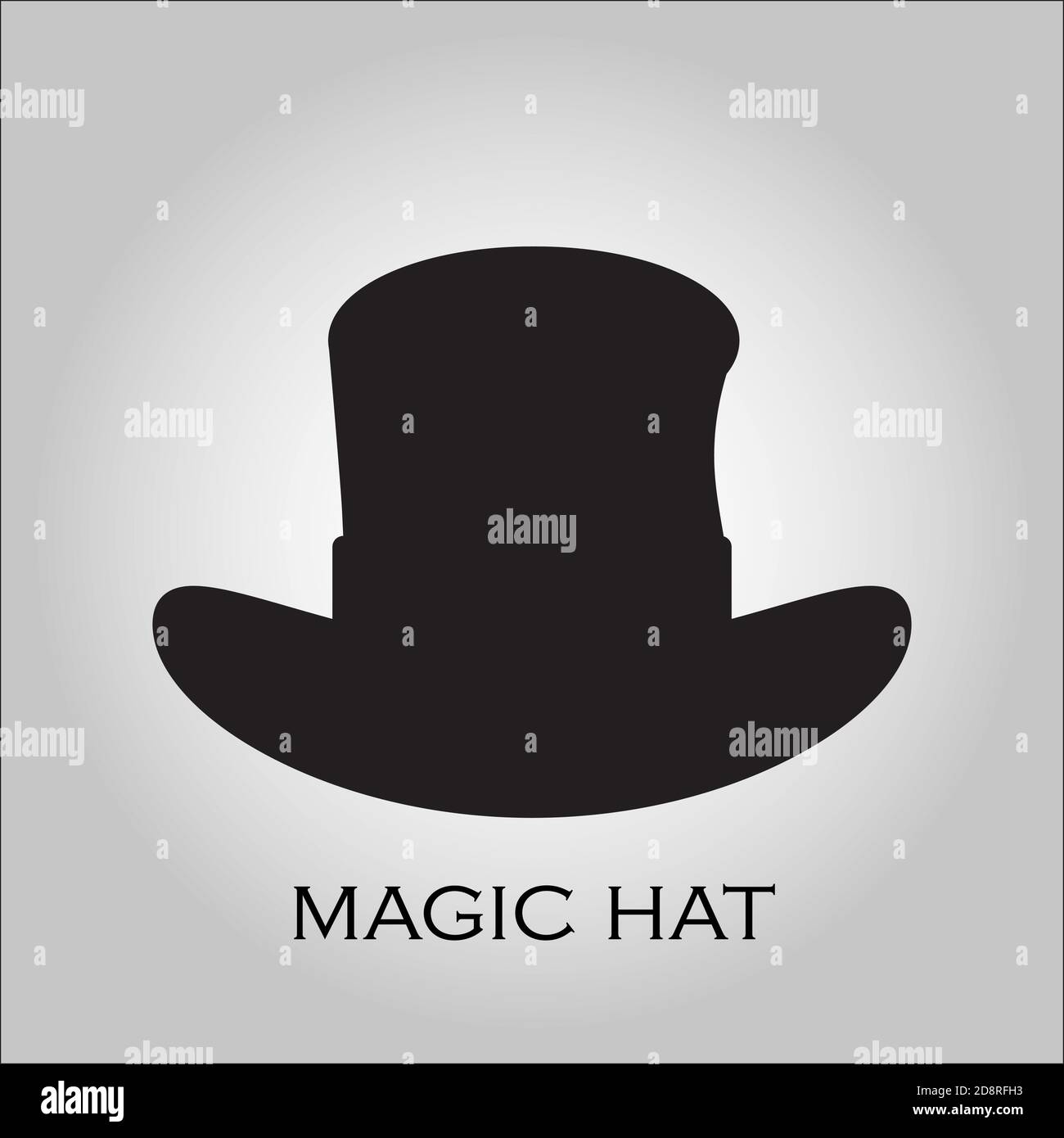 Magic Hat flat icon vector. Isolated objects. Vector illustration ...