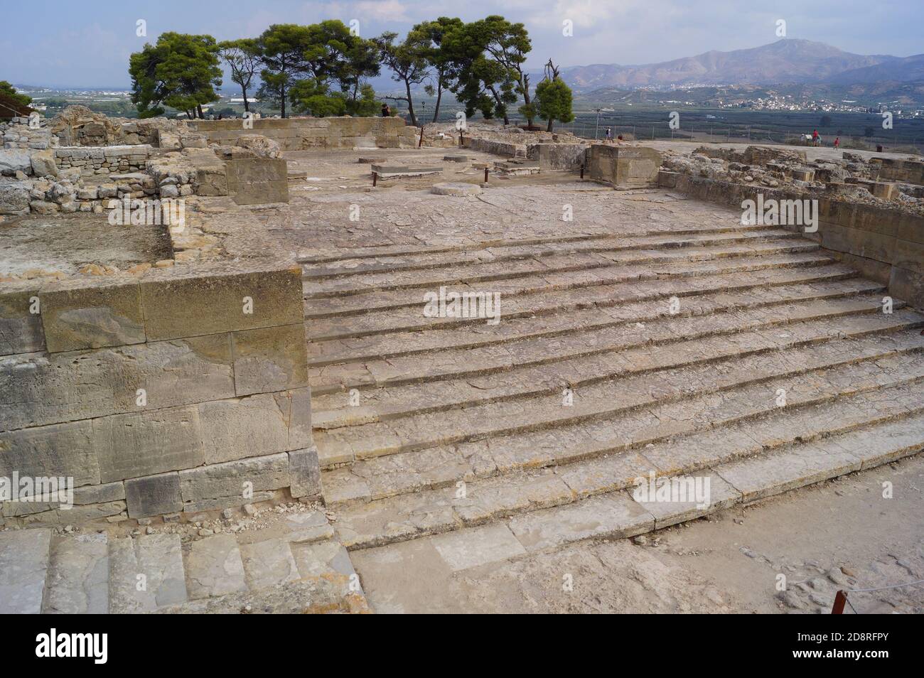 View of the archaeological remains of Phaistos in Crete, Greece ...