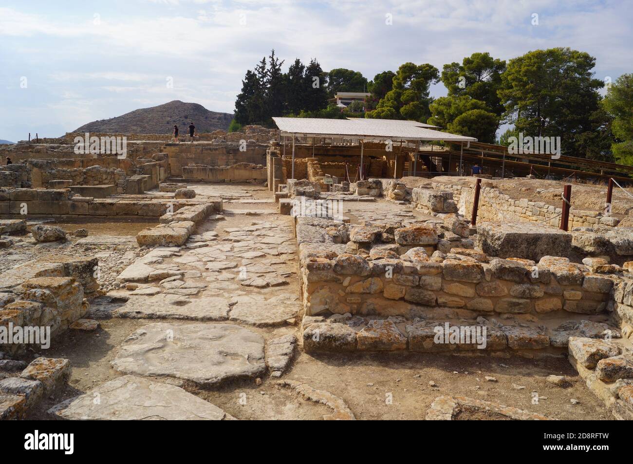 A view of the archaeological site of Phaistos in Crete, Greece: ancient ...