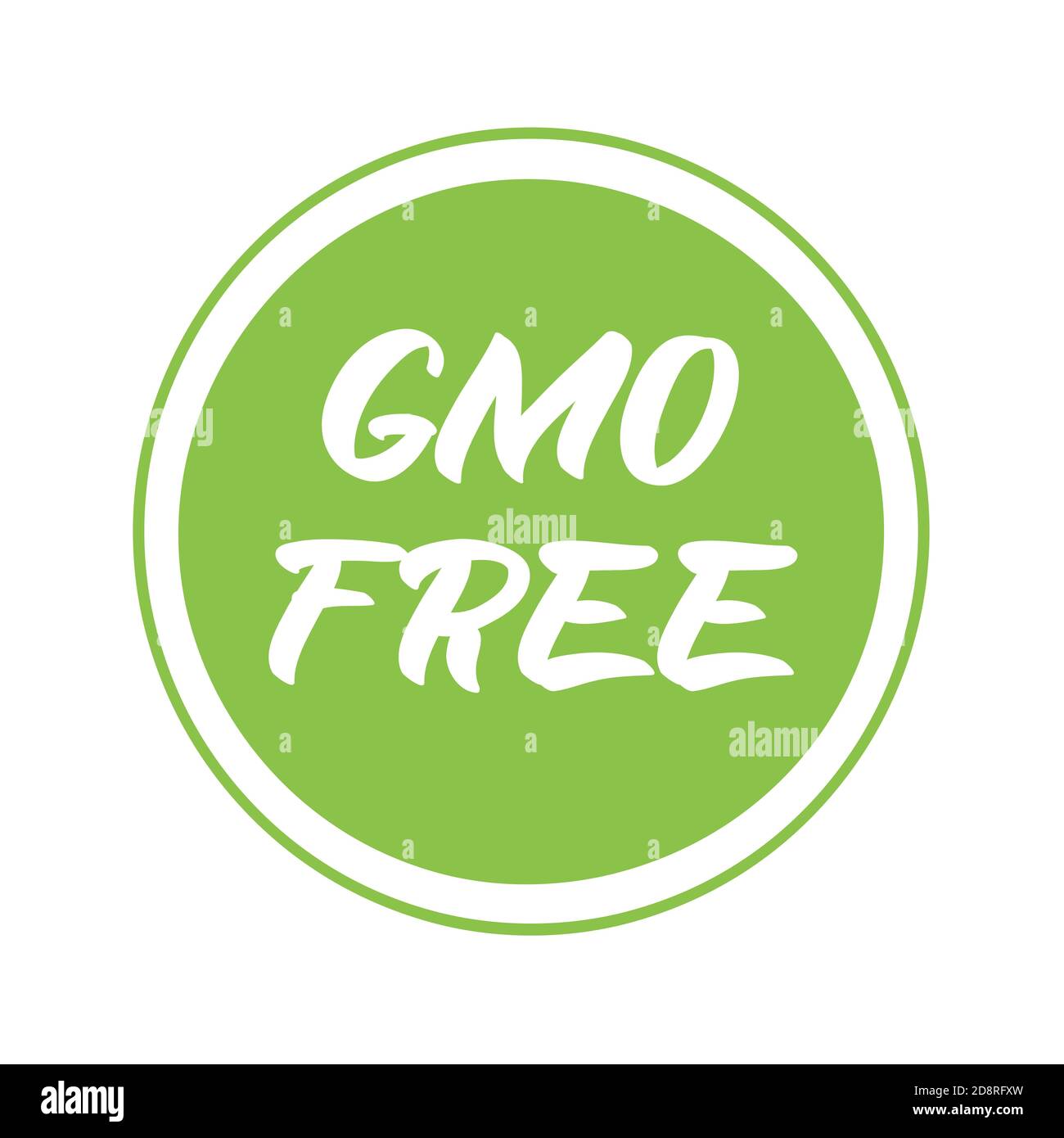 GMO free label sign illustration Stock Photo - Alamy