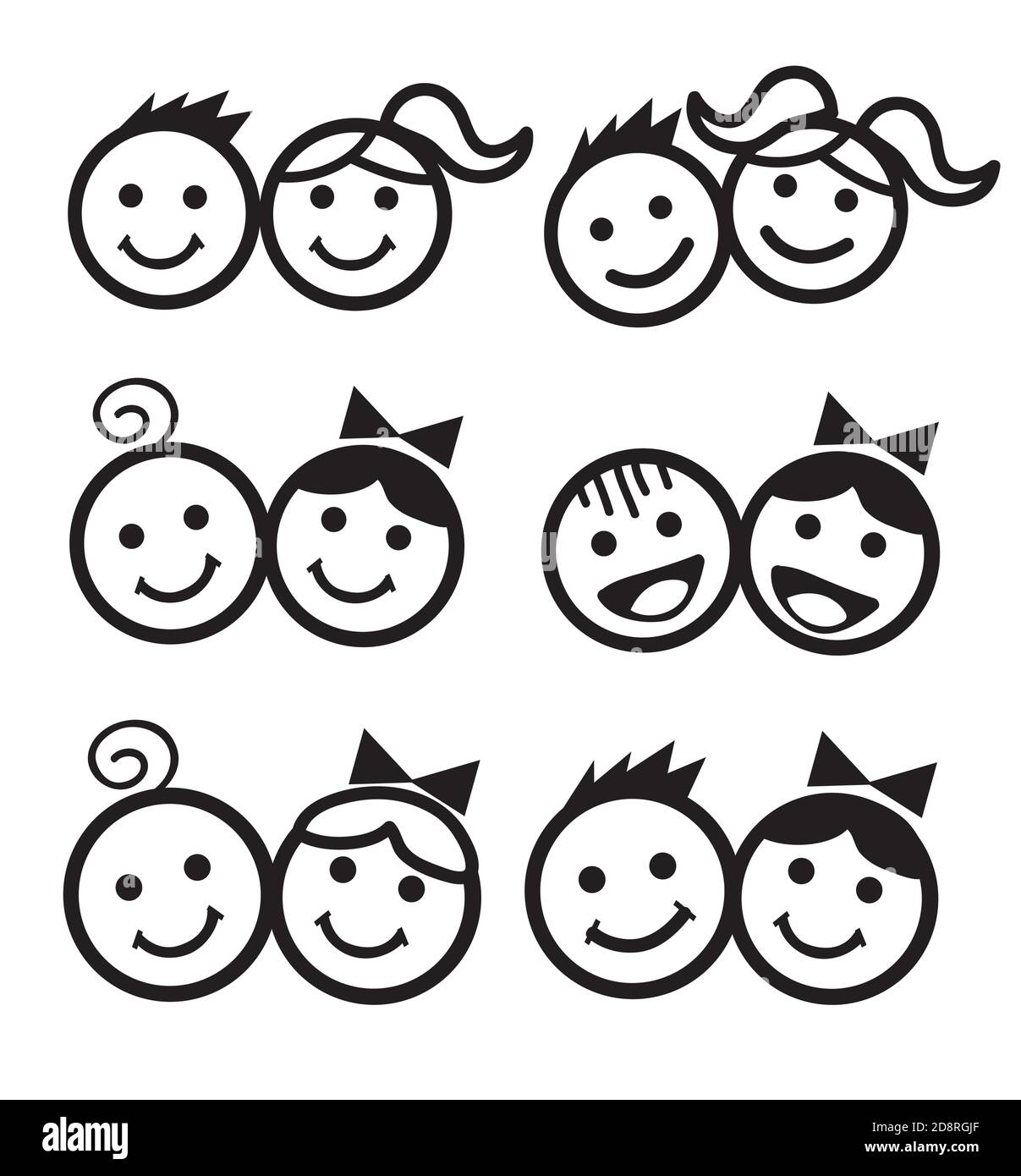 kids icon vector illustration set Stock Vector Image & Art - Alamy