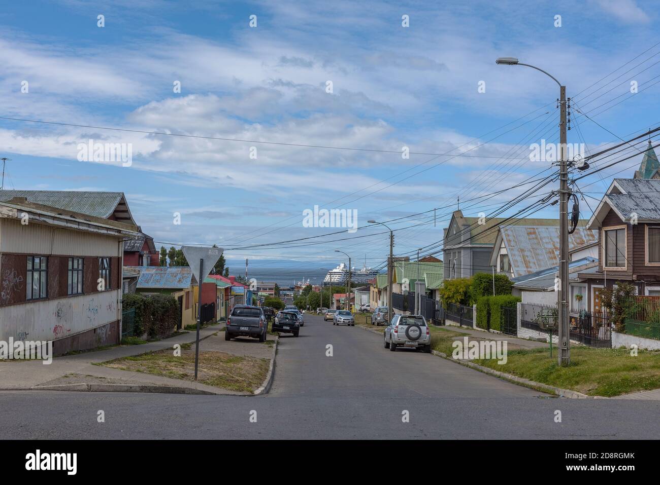 Cityscape of Punta Arenas, Magallanes Region, Chile Stock Photo - Alamy