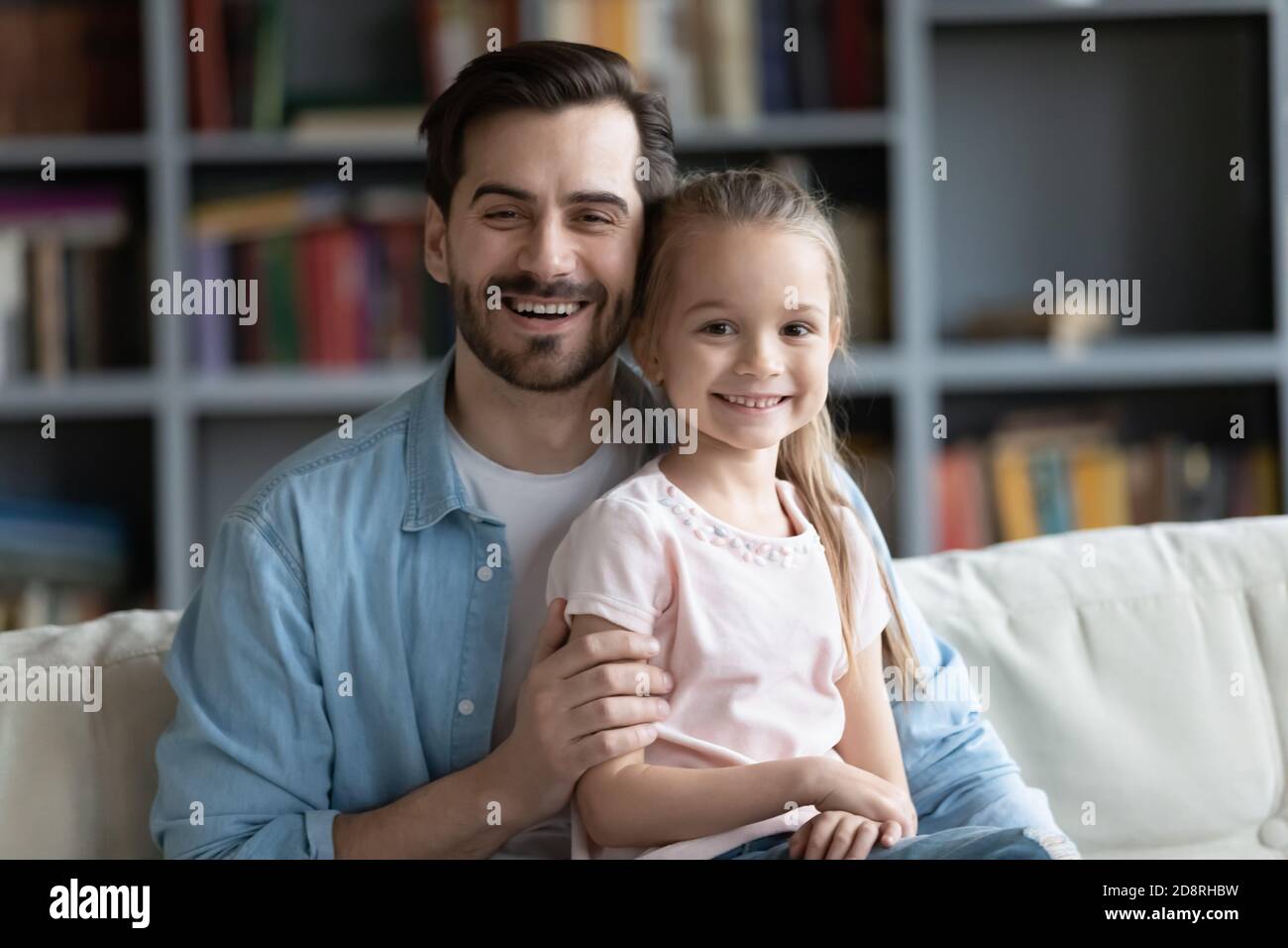 Portrait of loving bonding two generations family Stock Photo - Alamy