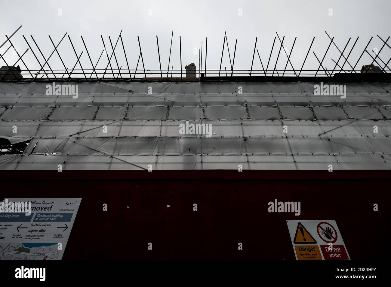 Hammersmith Town Hall Demolition Stock Photo - Alamy
