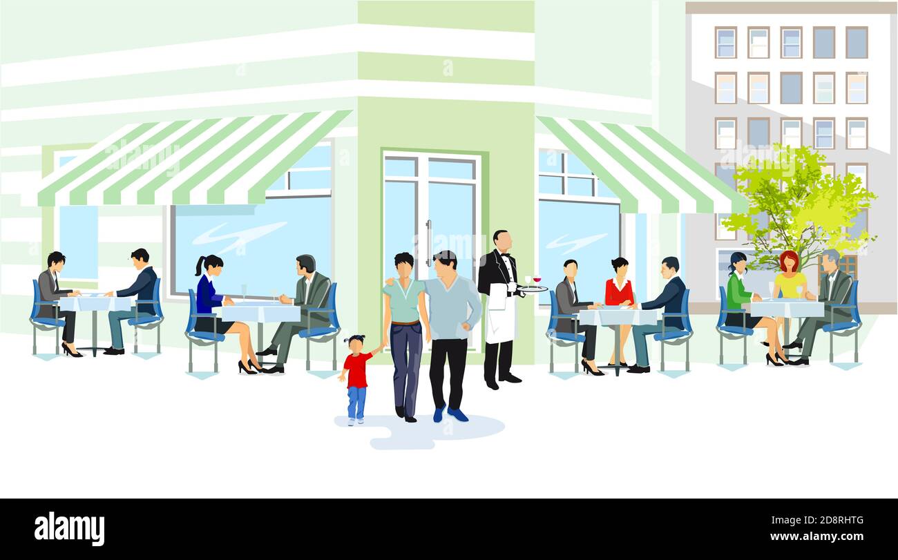 Meeting place cafe Stock Vector Images - Alamy