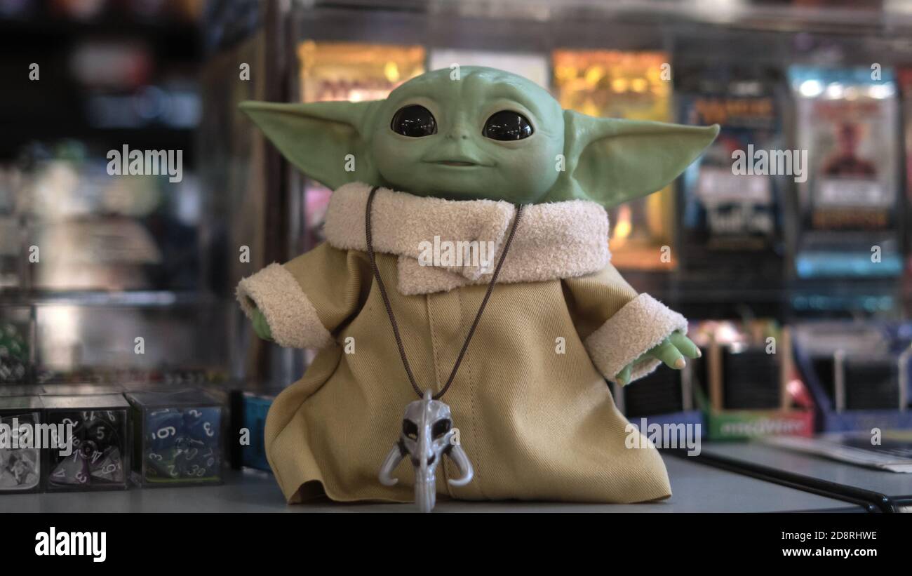 LECCO-ITALY - 31 october 2020: Cute YODA puppet smile in camera Stock ...