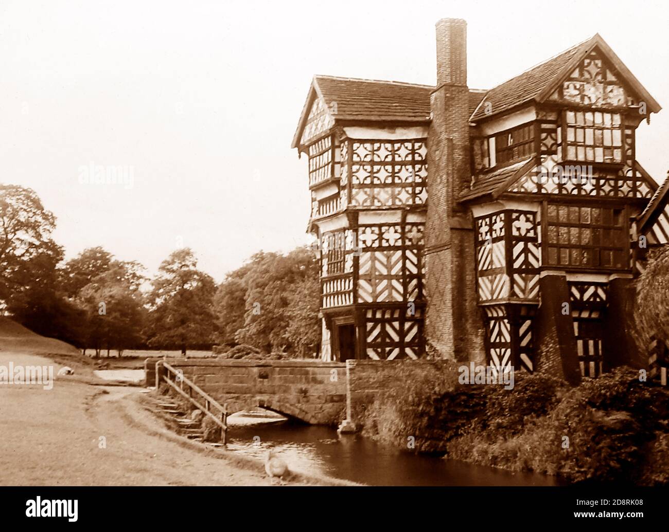 Little Moreton Hall, early 1900s Stock Photo - Alamy
