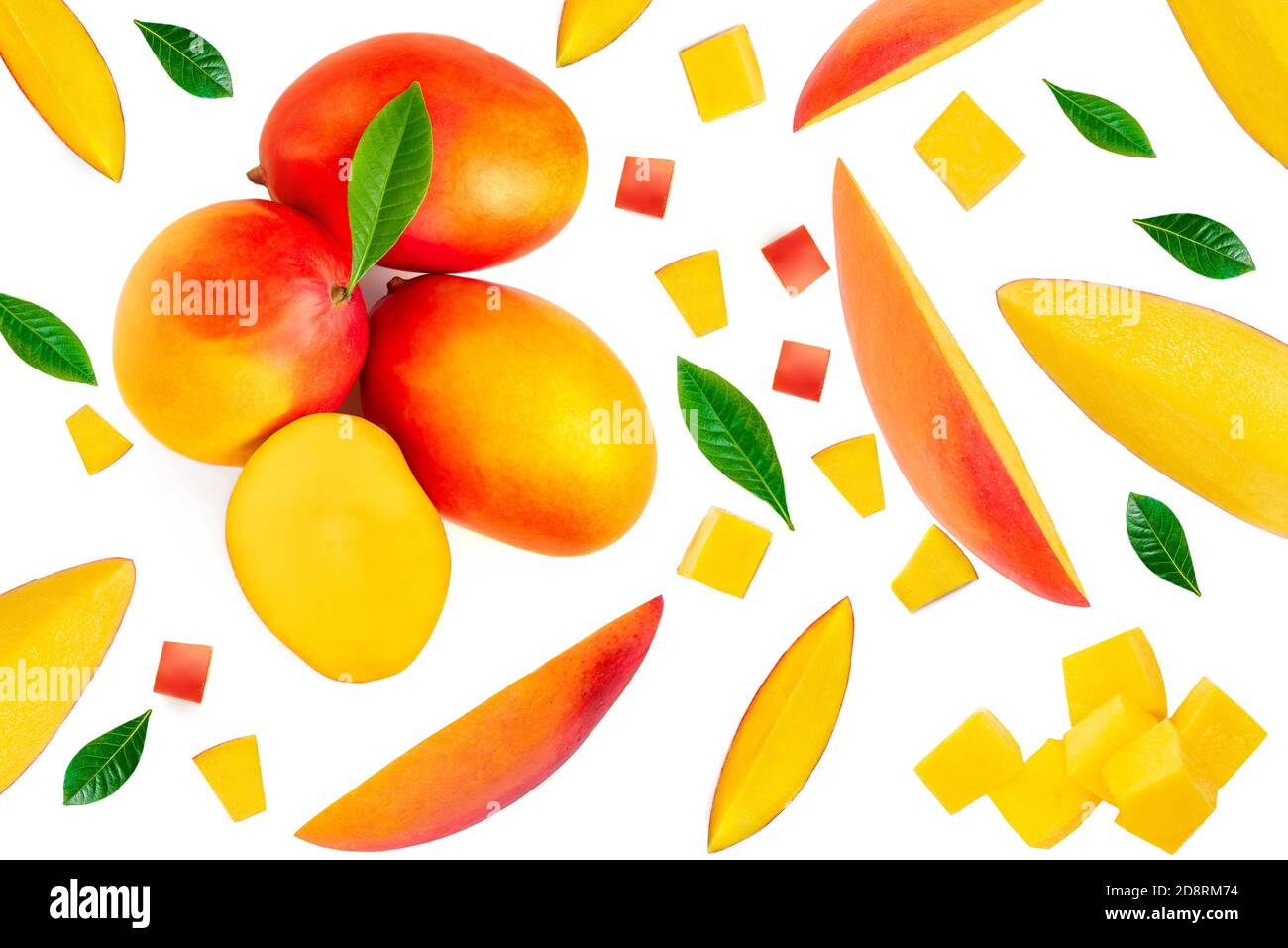 Mango isolated on the white background. Creative layout made of Mango ...