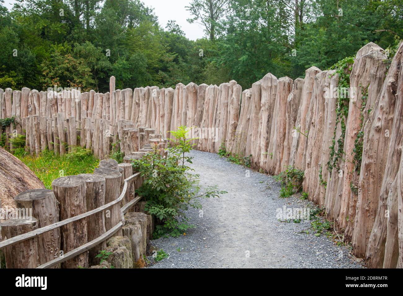 A defensive wall in the old settlement Stock Photo - Alamy